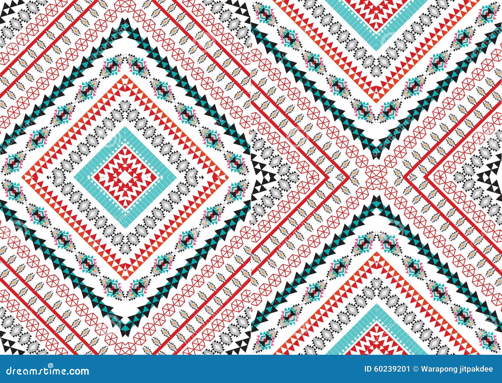 Geometric Ethnic pattern stock vector. Illustration of colorful - 60239201