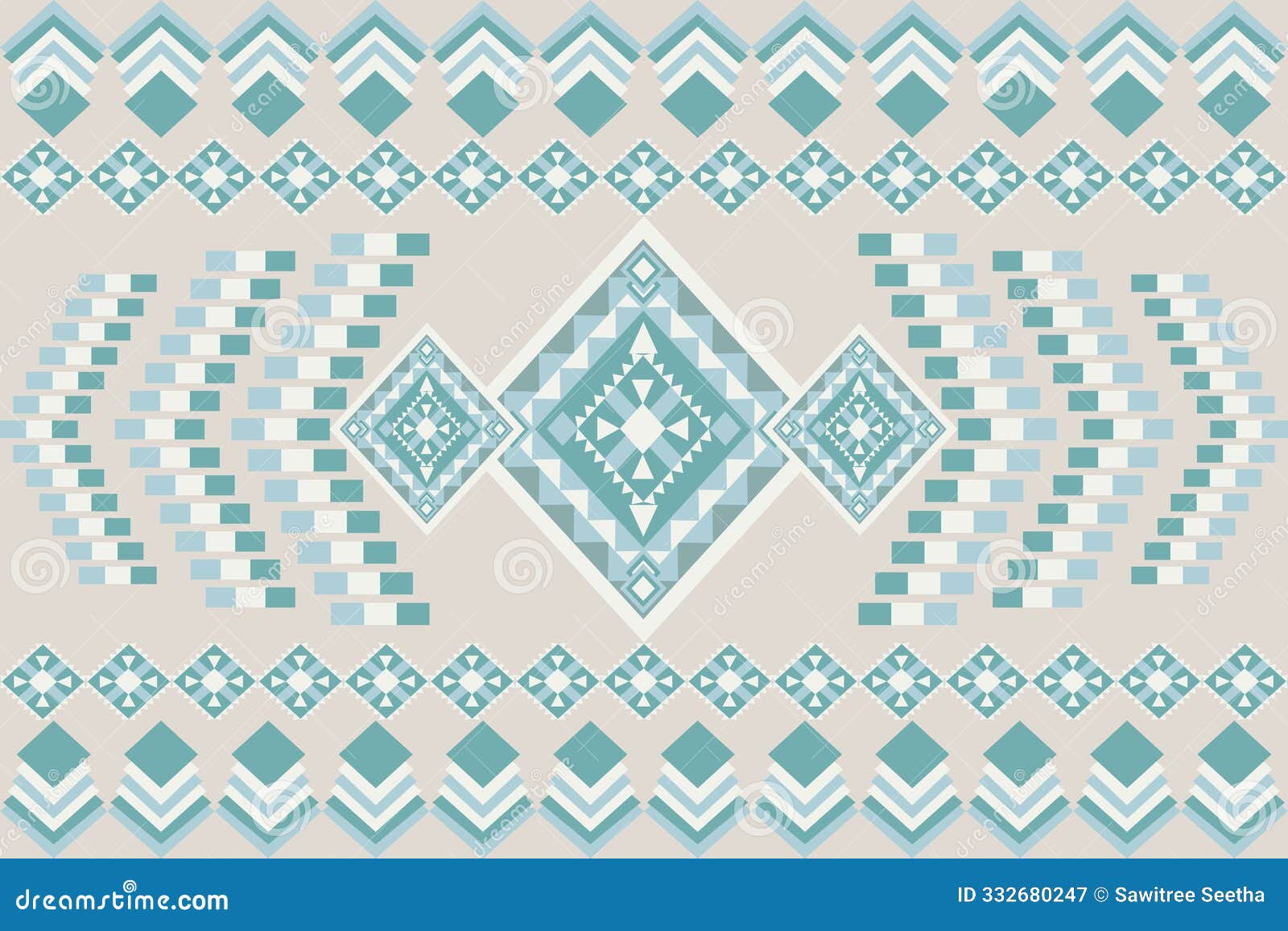 Geometric Ethnic Pattern, Native American Tribal Fabric, Tile, Carpet ...