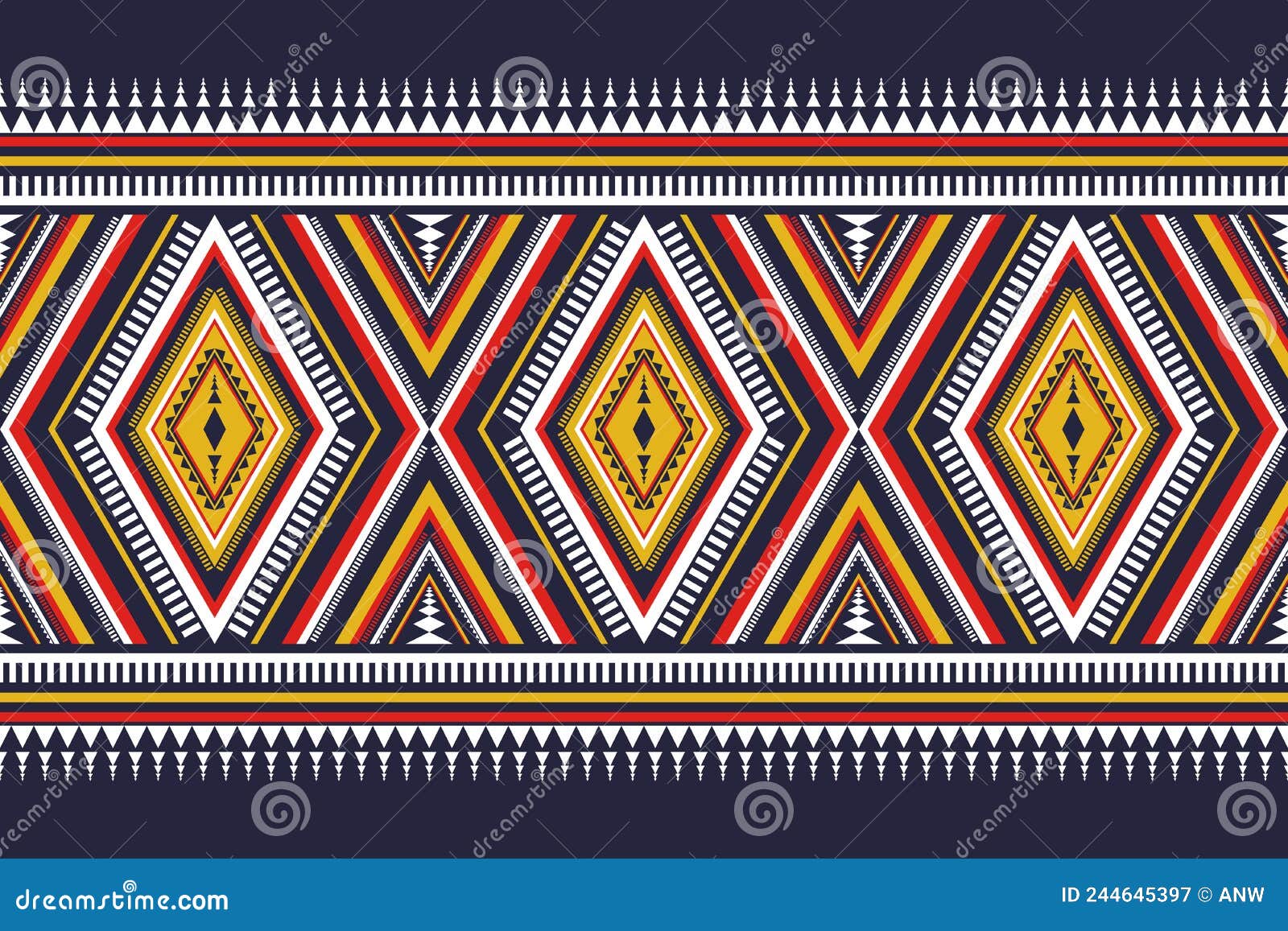Geometric ethnic pattern stock vector. Illustration of graphic - 244645397