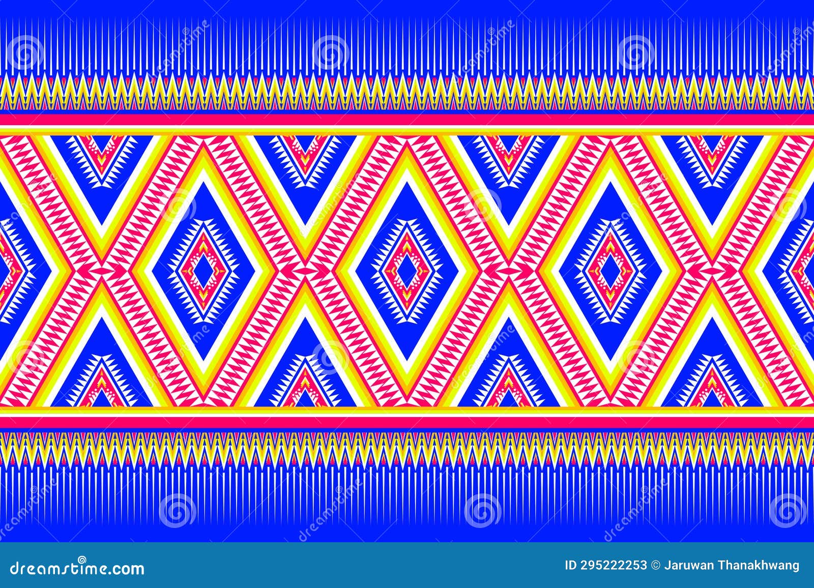 Geometric Ethnic Pattern Traditional Stock Illustration - Illustration ...