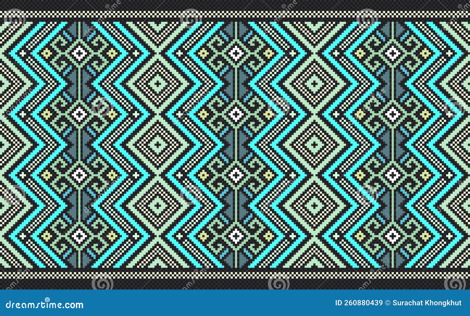 Geometric Ethnic Pattern, Vector Embroidery Abstract Background, Pixel ...