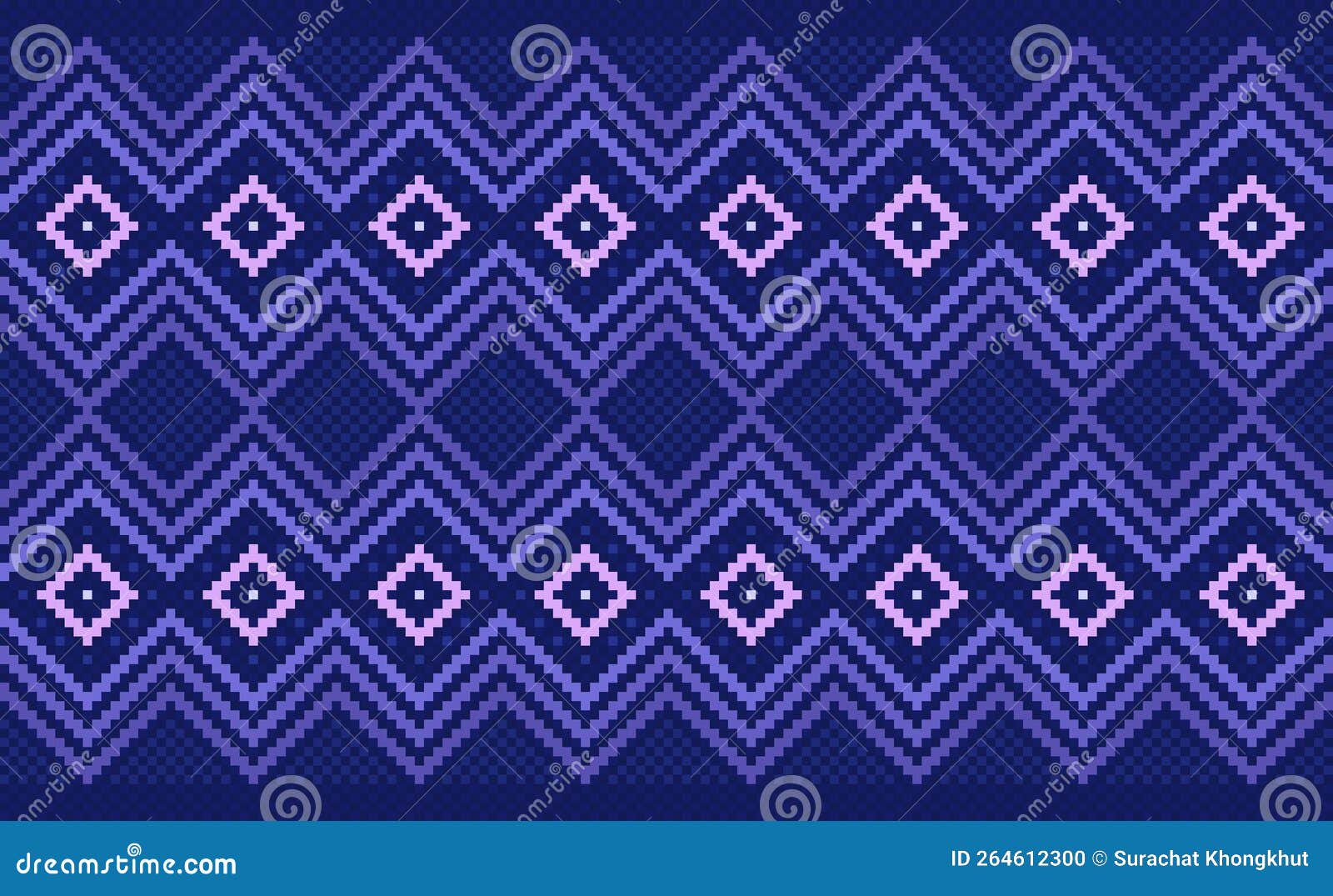 Geometric Ethnic Pattern, Vector Embroidery Jacquard Background, Pixel ...