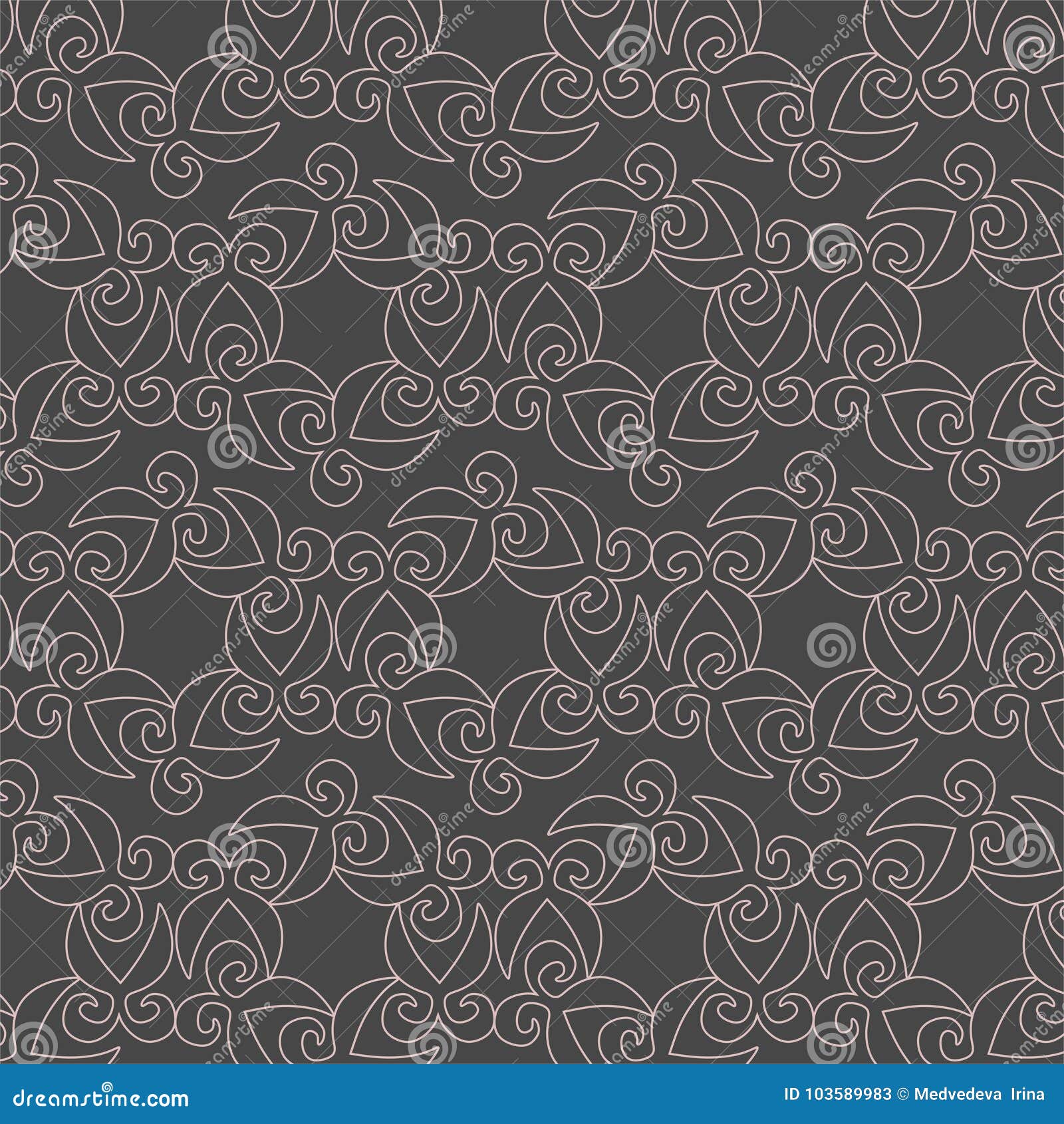 Geometric F Contour Pattern on Gray Background. Stock Vector ...