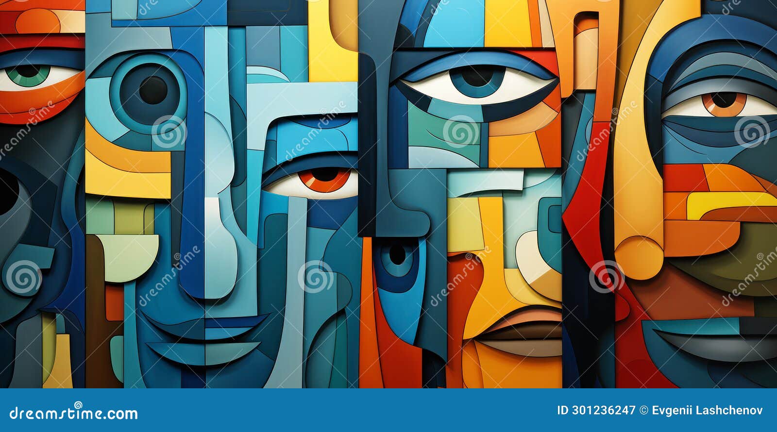 Geometric Facial Harmony. AI Generation Stock Image - Image of ...