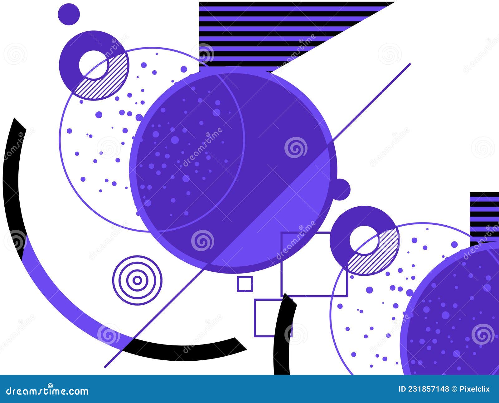 Geometric Fashion Design. Various Shapes in the Form of Technical ...