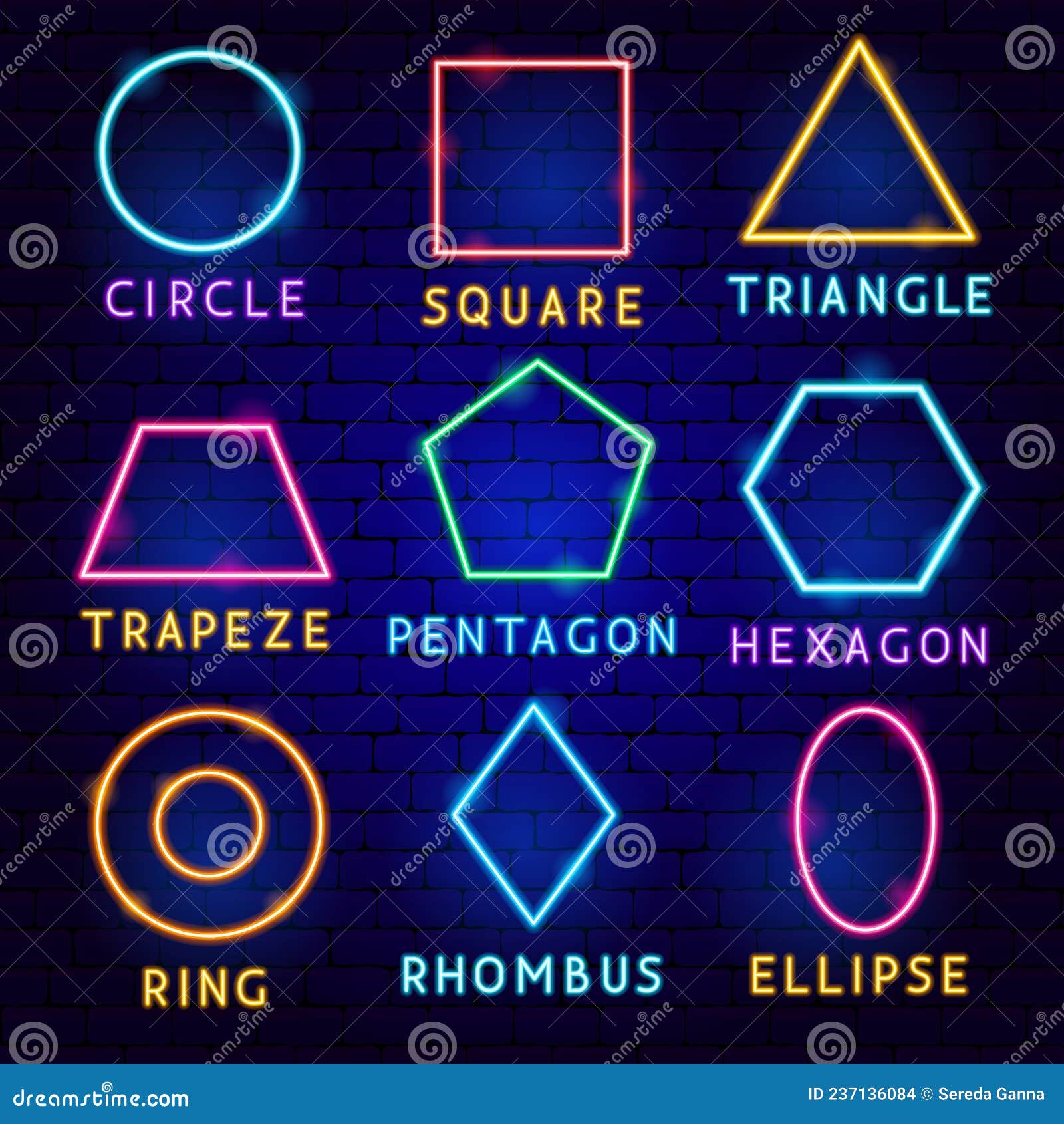 Geometric Figures Label Set Stock Vector - Illustration of design ...