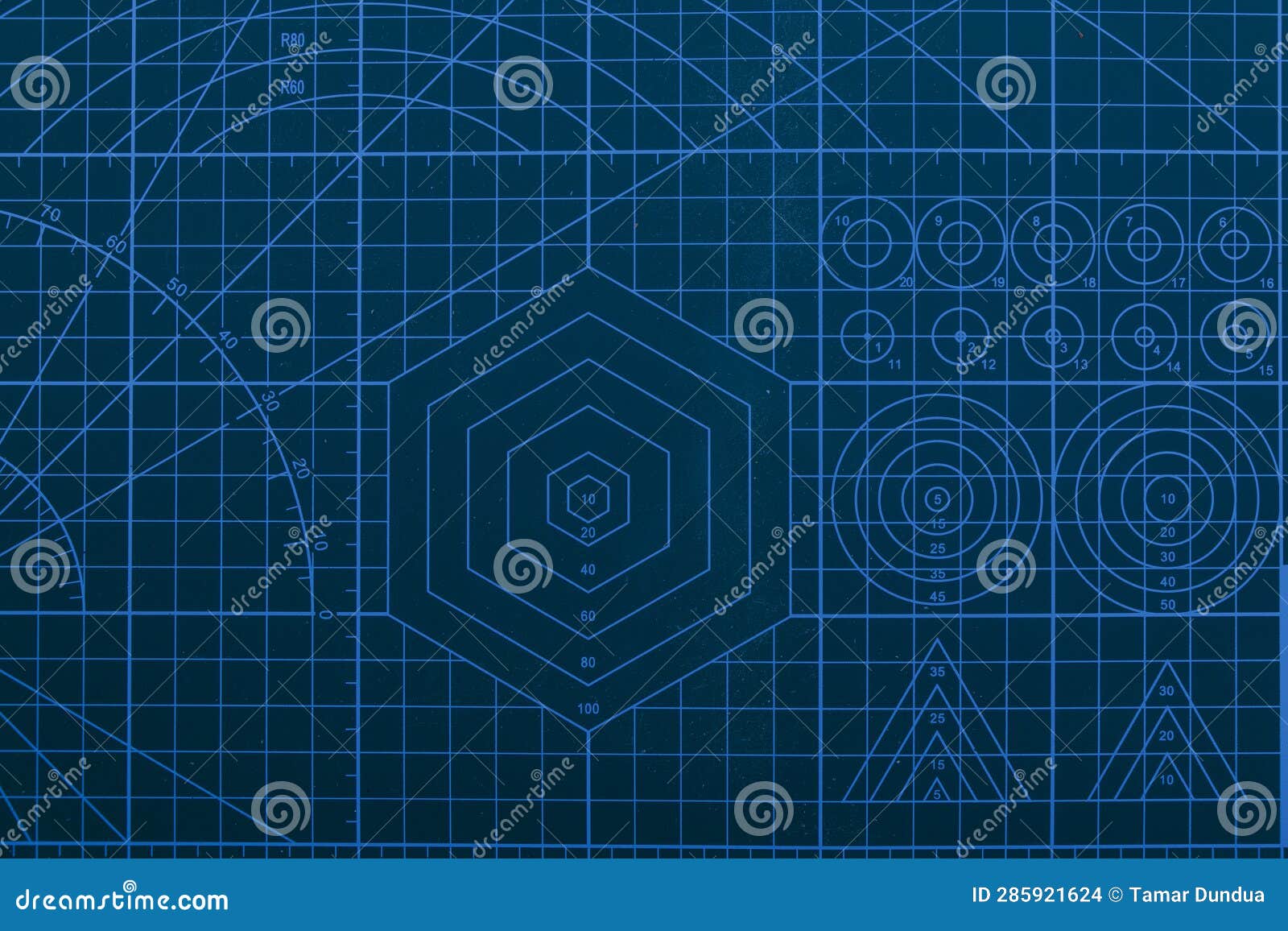 Geometric Figures, Lines and Numbers Stock Illustration - Illustration ...