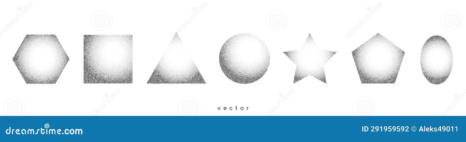 Geometric Figures.Objects from Points.Drawing Using Dots. White Noise ...