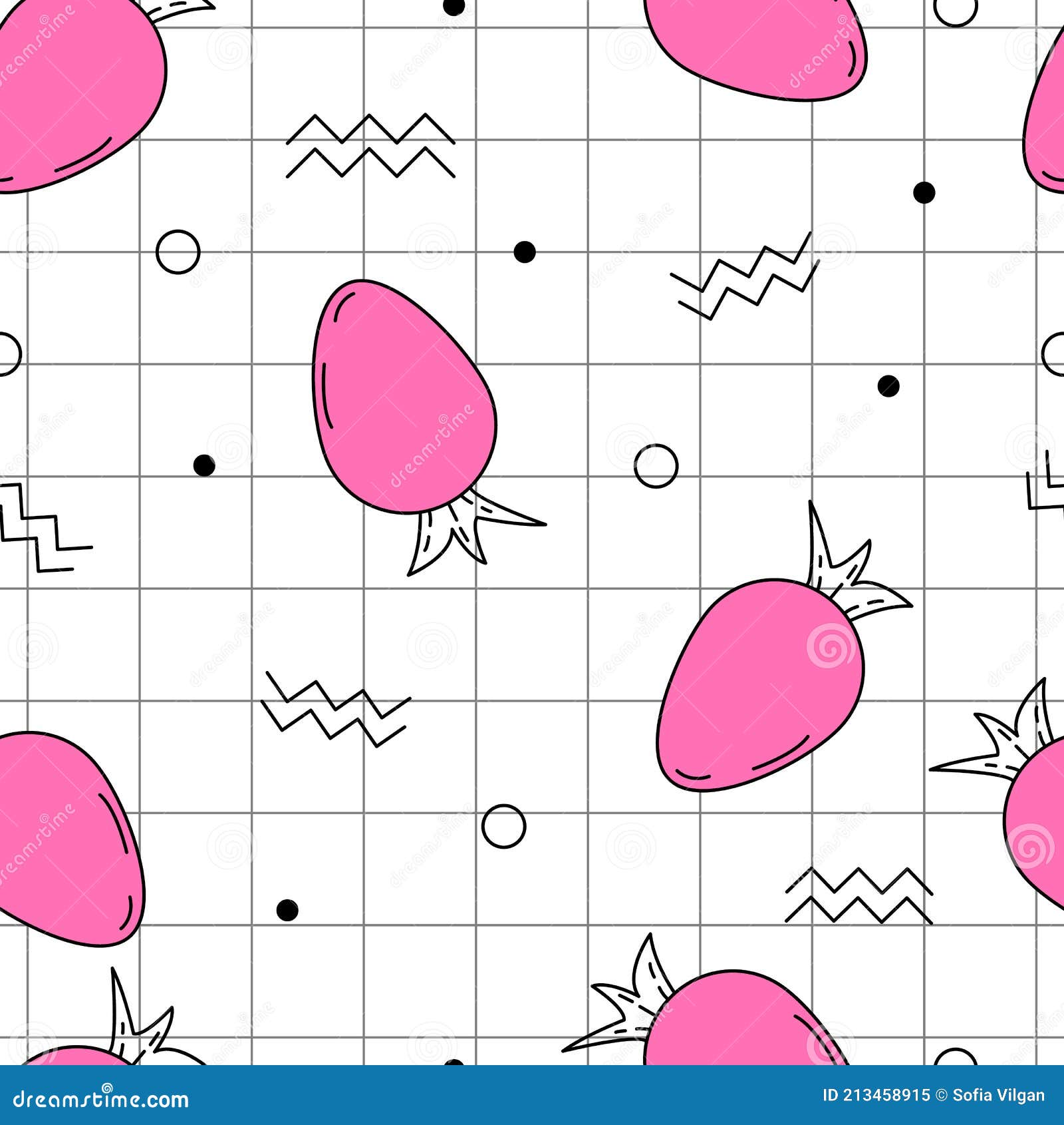 Geometric Figures Seamless Pattern Design. Vector Illustration. Stock ...