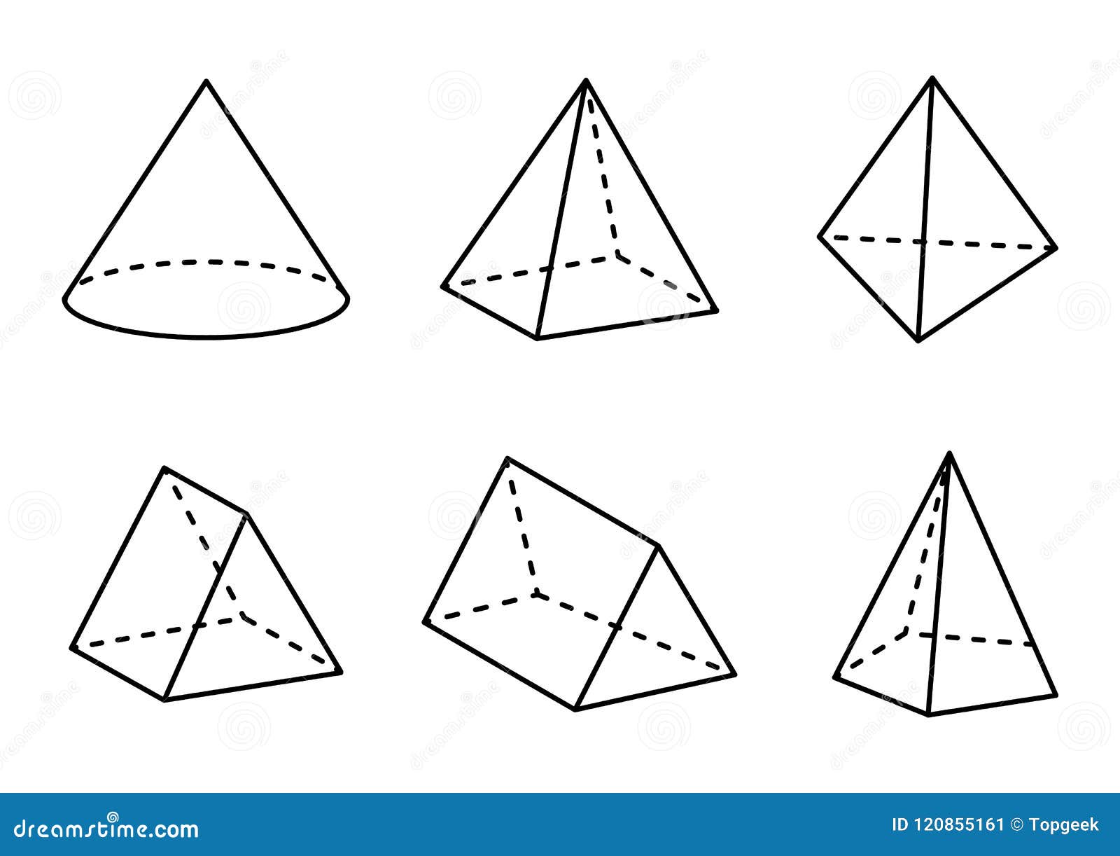 Geometric Figures Set Isolated on White Backdrop Stock Vector ...