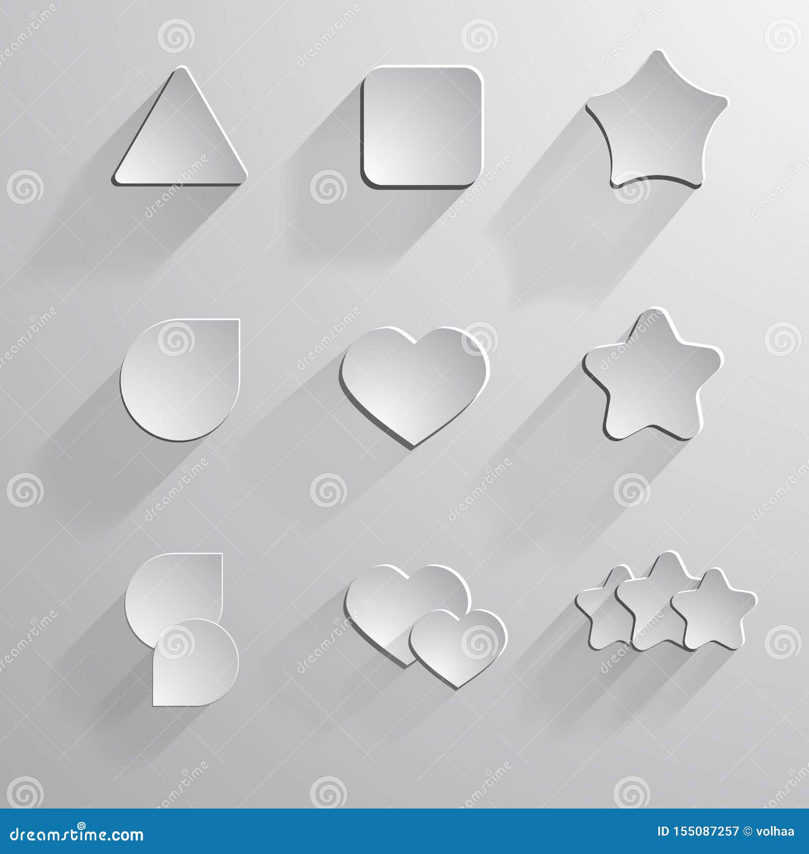 Geometric figures set. stock vector. Illustration of vector - 155087257