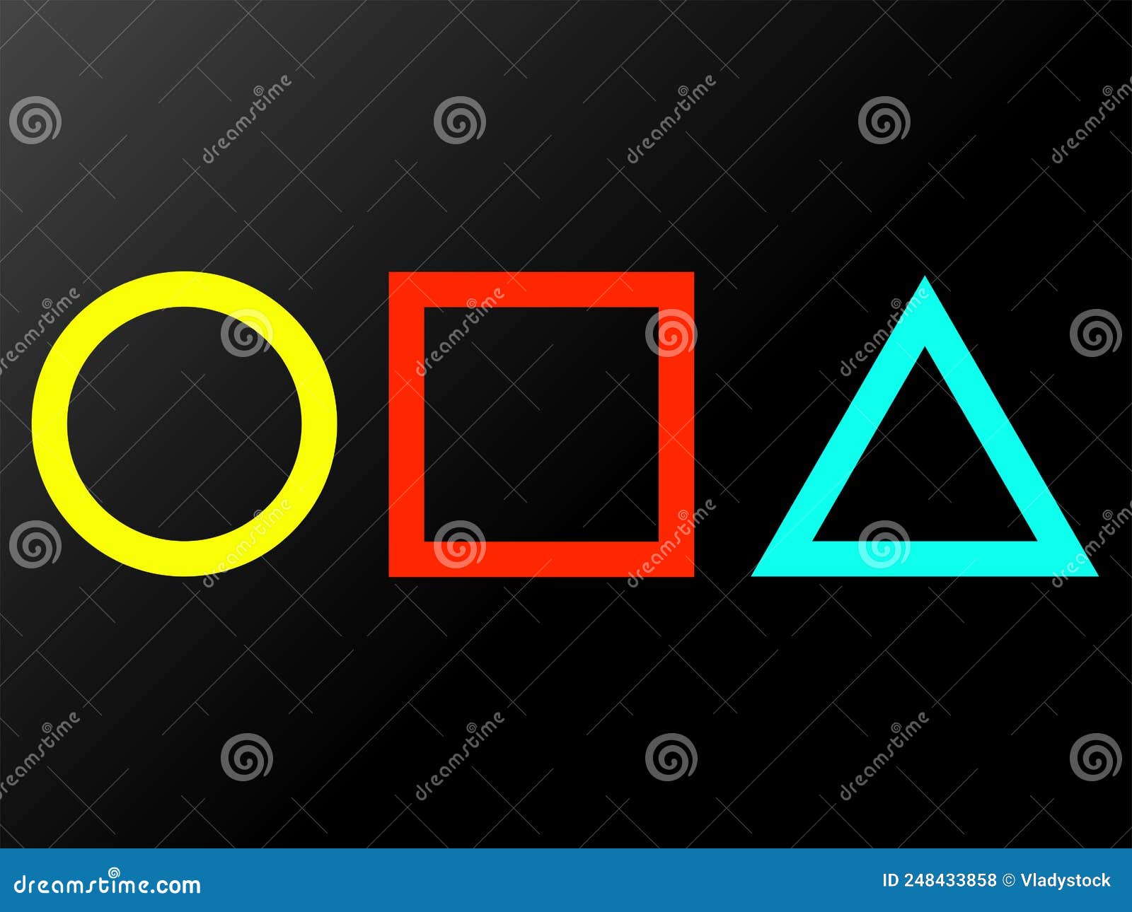 Geometric Figures Square, Circle, and Triangle Isolated Stock Vector ...