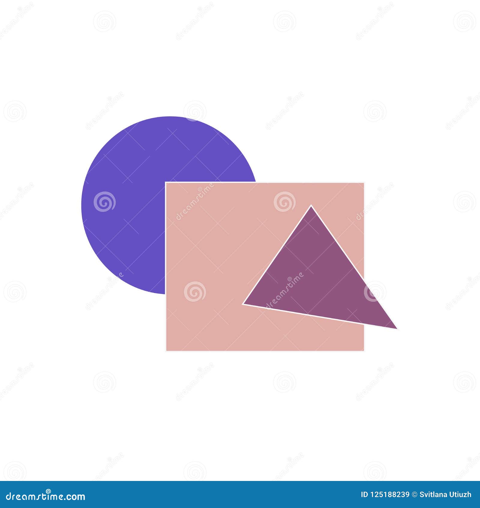 Geometric Figures, Vector Illustration Isolated on White Background ...