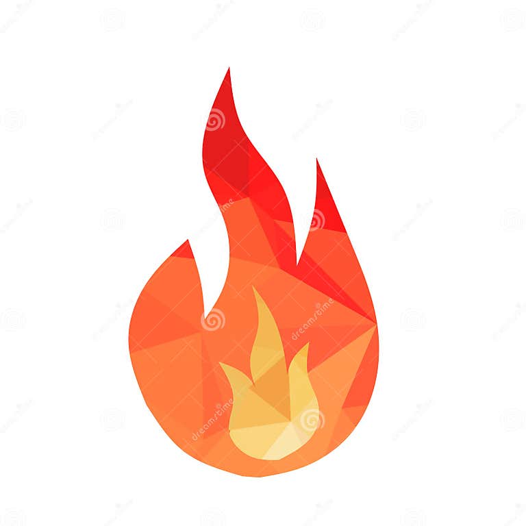 Geometric Fire Icon stock vector. Illustration of light - 55394682