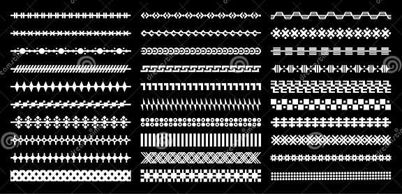 Geometric Flat Abstract Shape Divider Border Set Stock Vector ...