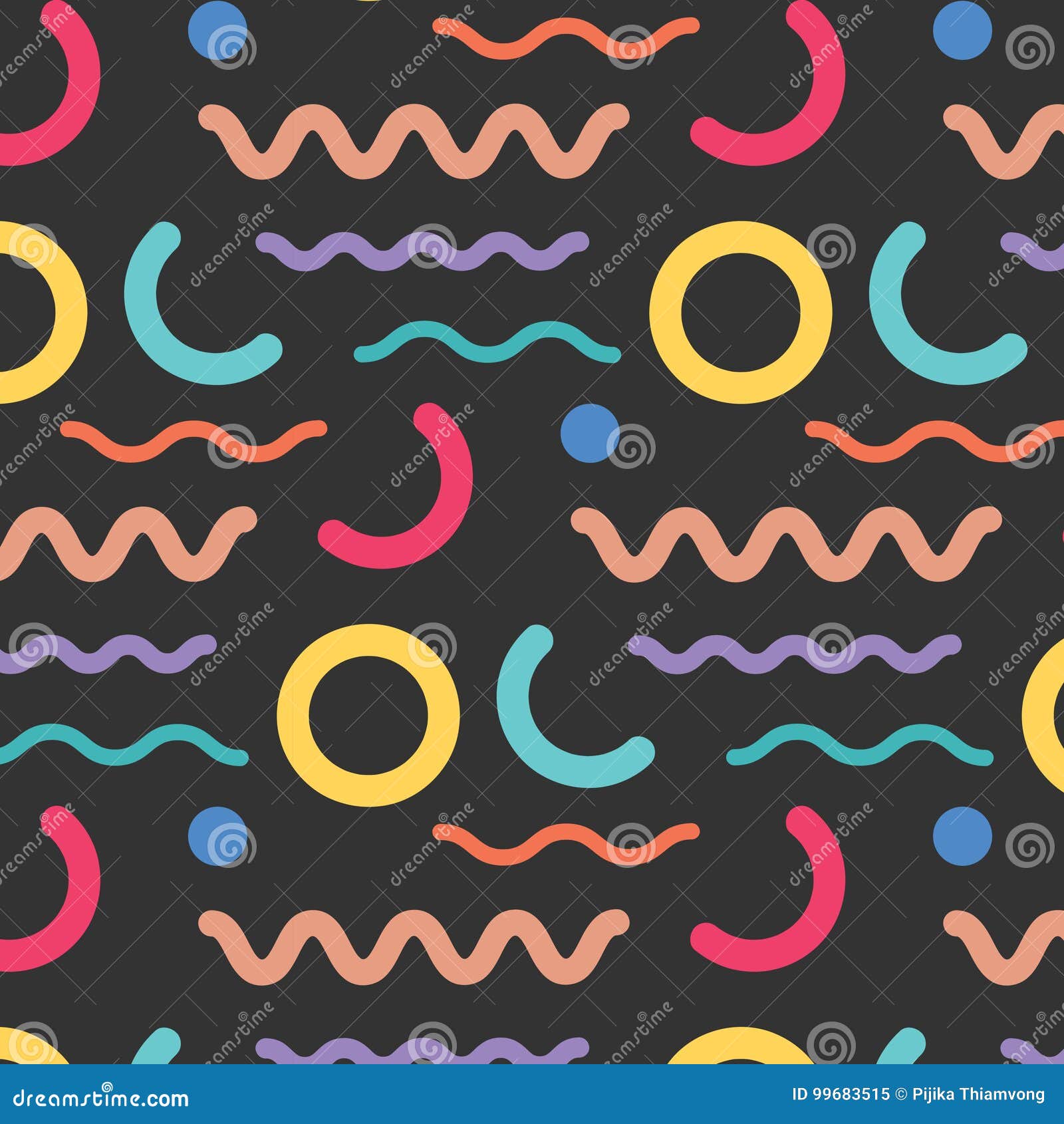 Geometric Flat Pattern. stock vector. Illustration of happy - 99683515