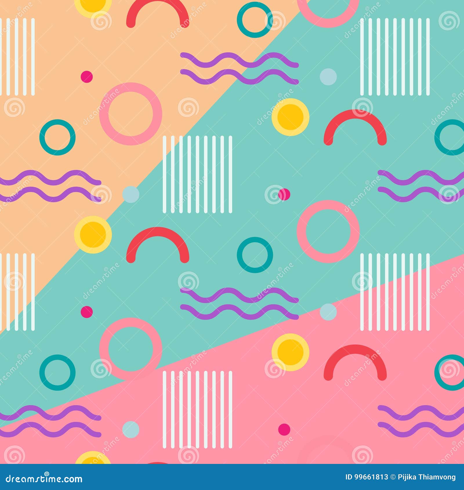 Geometric Flat Pattern. stock vector. Illustration of graphic - 99661813