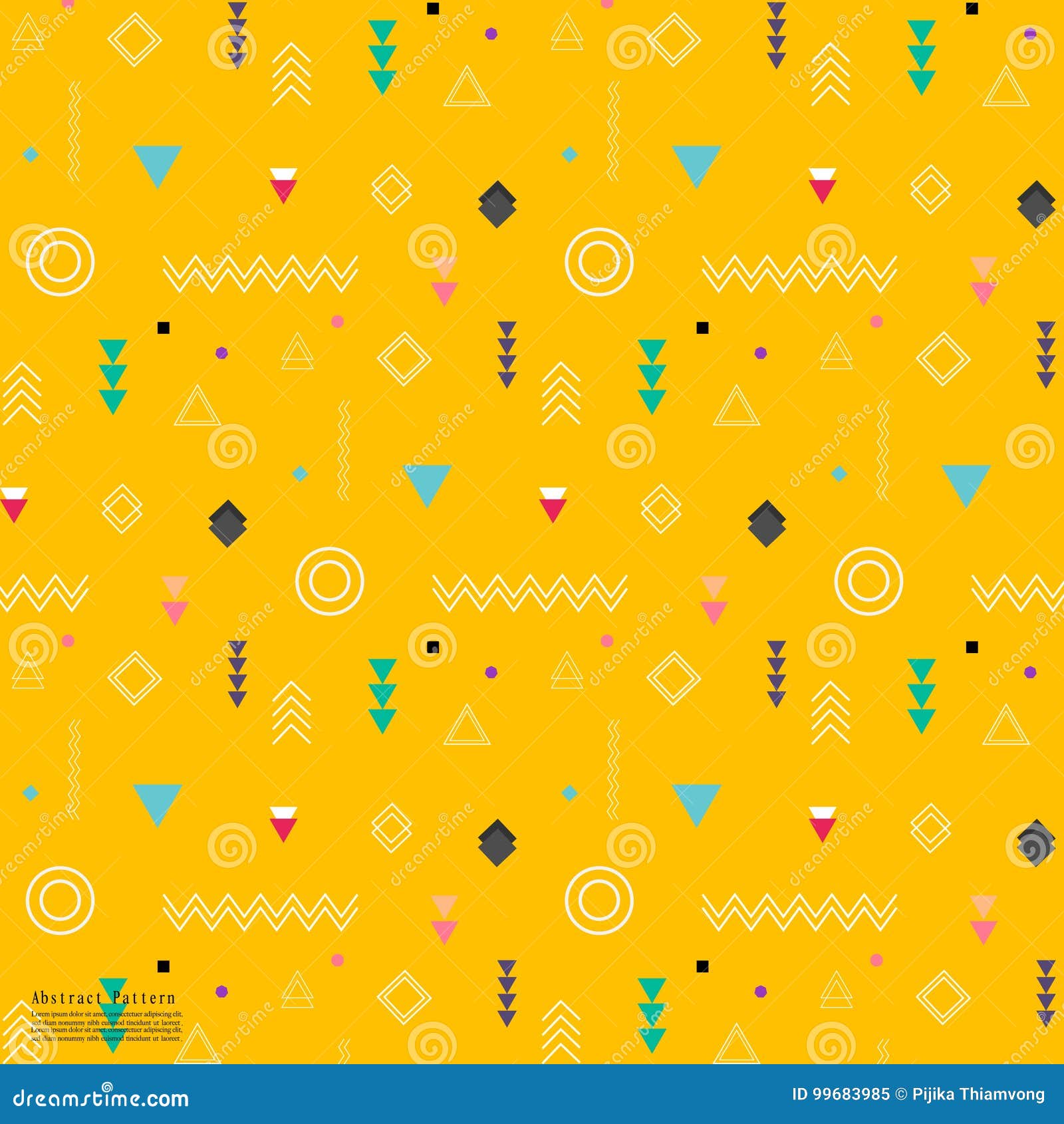 Geometric Flat Pattern. stock vector. Illustration of color - 99683985