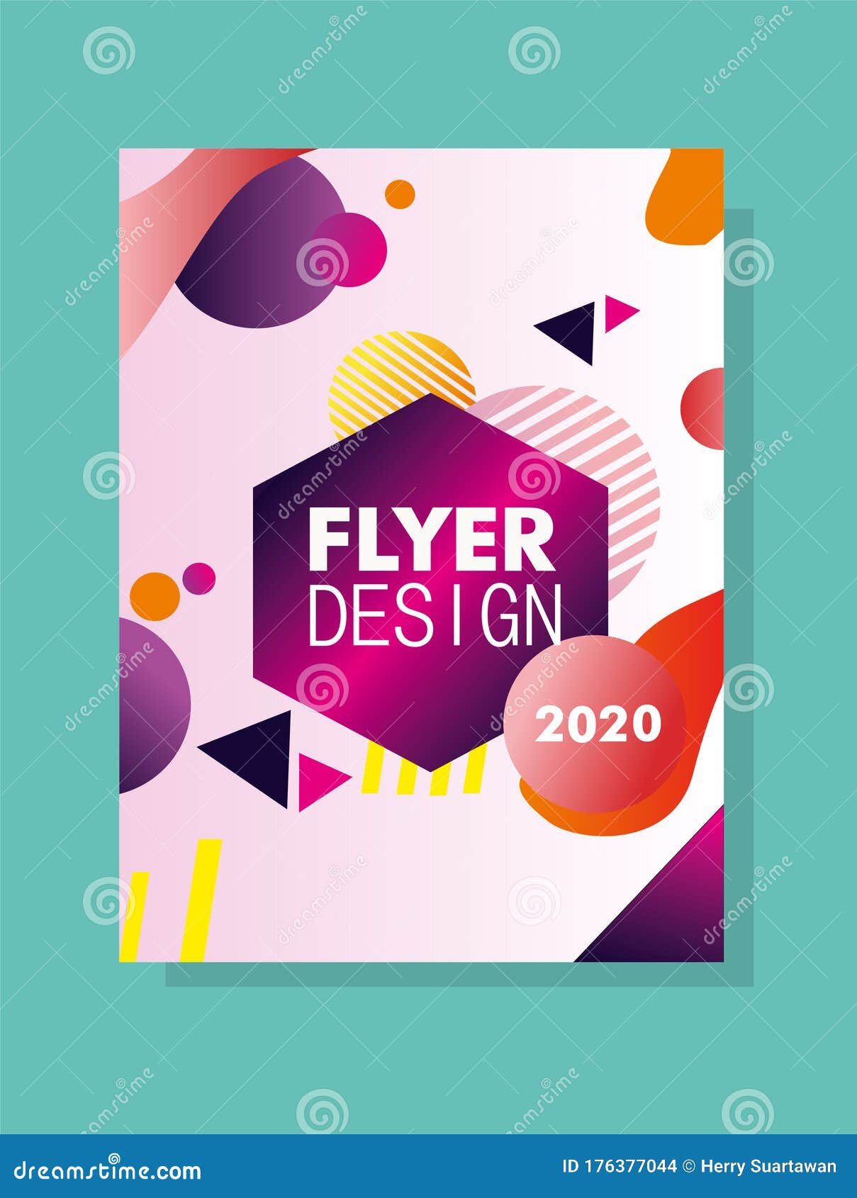 Geometric Flayer Background Design Inspire Stock Vector - Illustration ...
