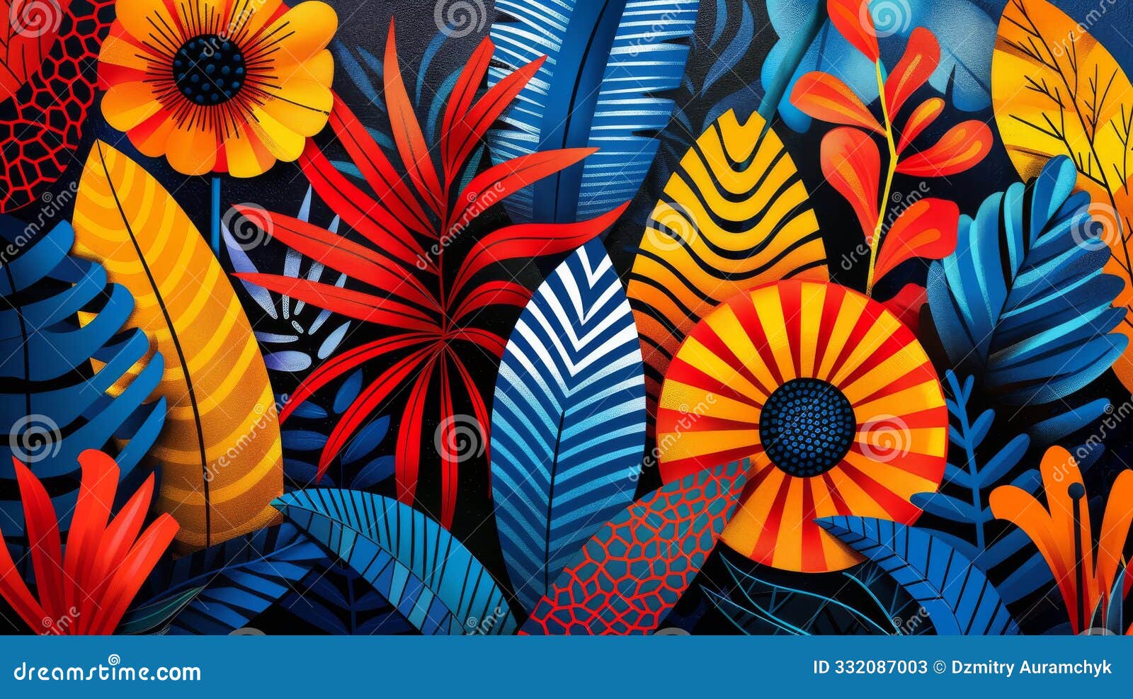 Geometric and Floral Abstract Design on a Plain Background, Great for ...