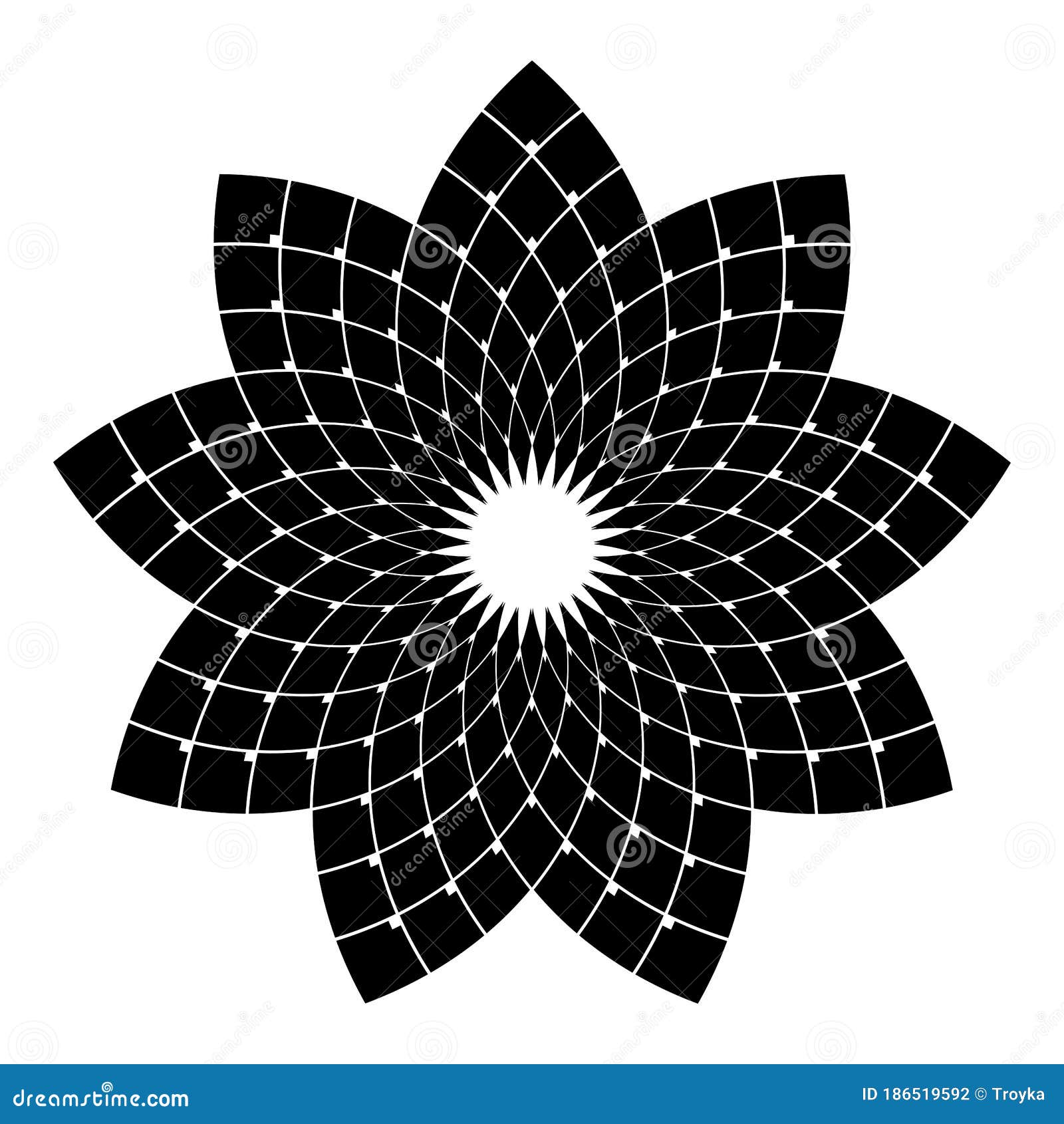 Geometric Floral Pattern. Circle Design Element Stock Vector ...