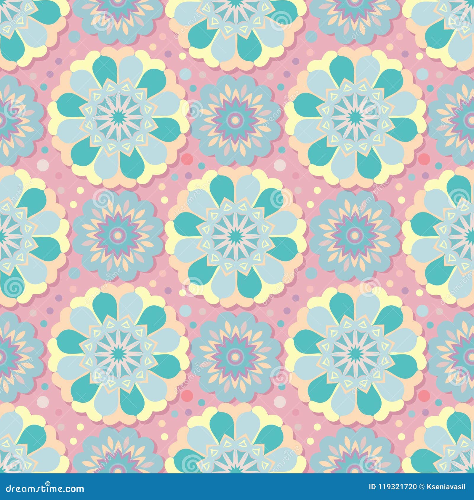 Geometric Floral Pattern Seamless Stock Vector - Illustration of carpet ...