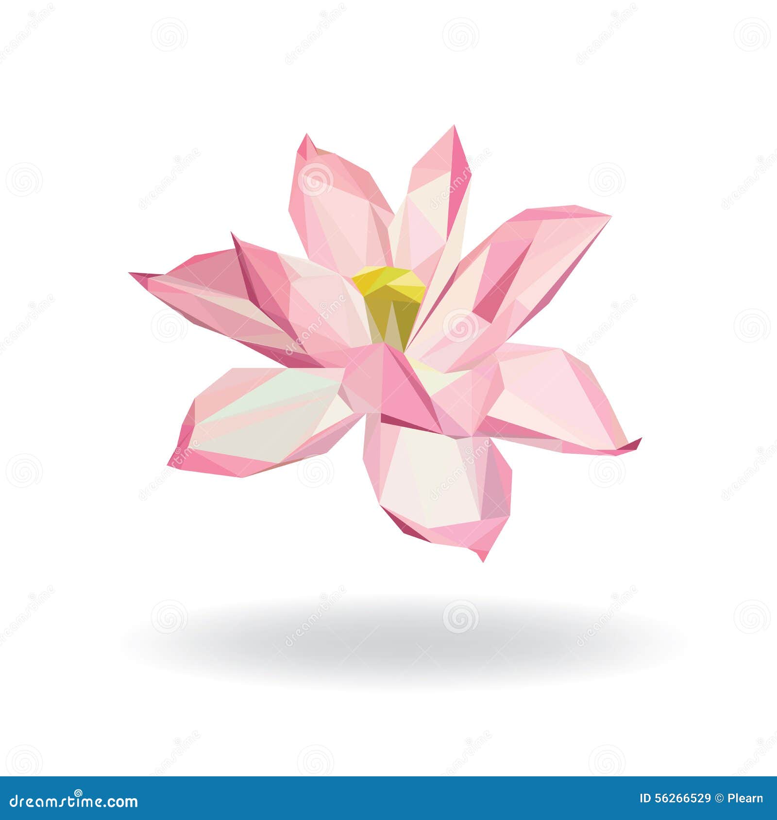 Geometric Floral Water Lily Lotus Elements for Design Stock Vector ...
