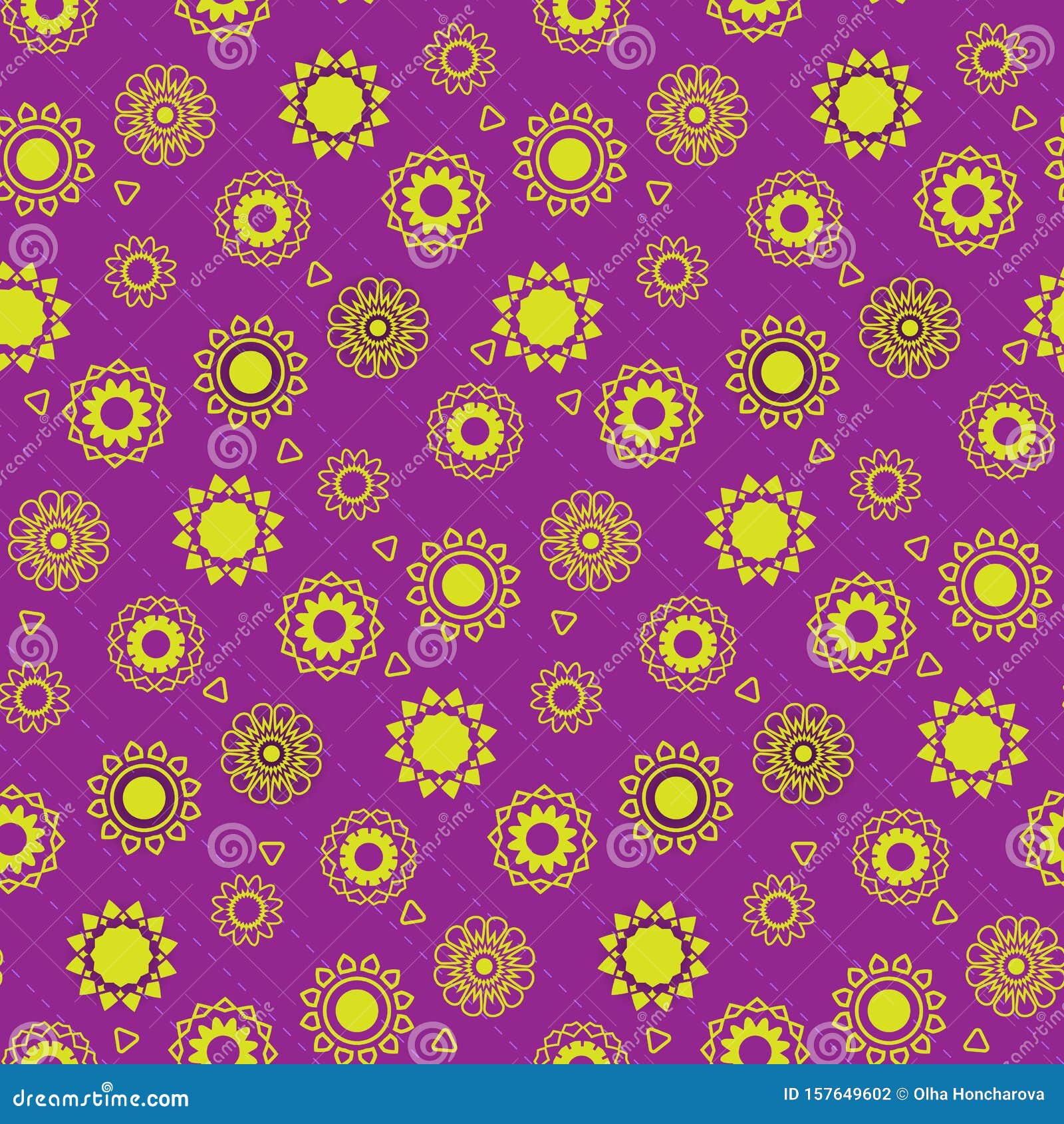 Geometric Flower Background for Fabric, Wallpaper or Web. Stock Vector ...