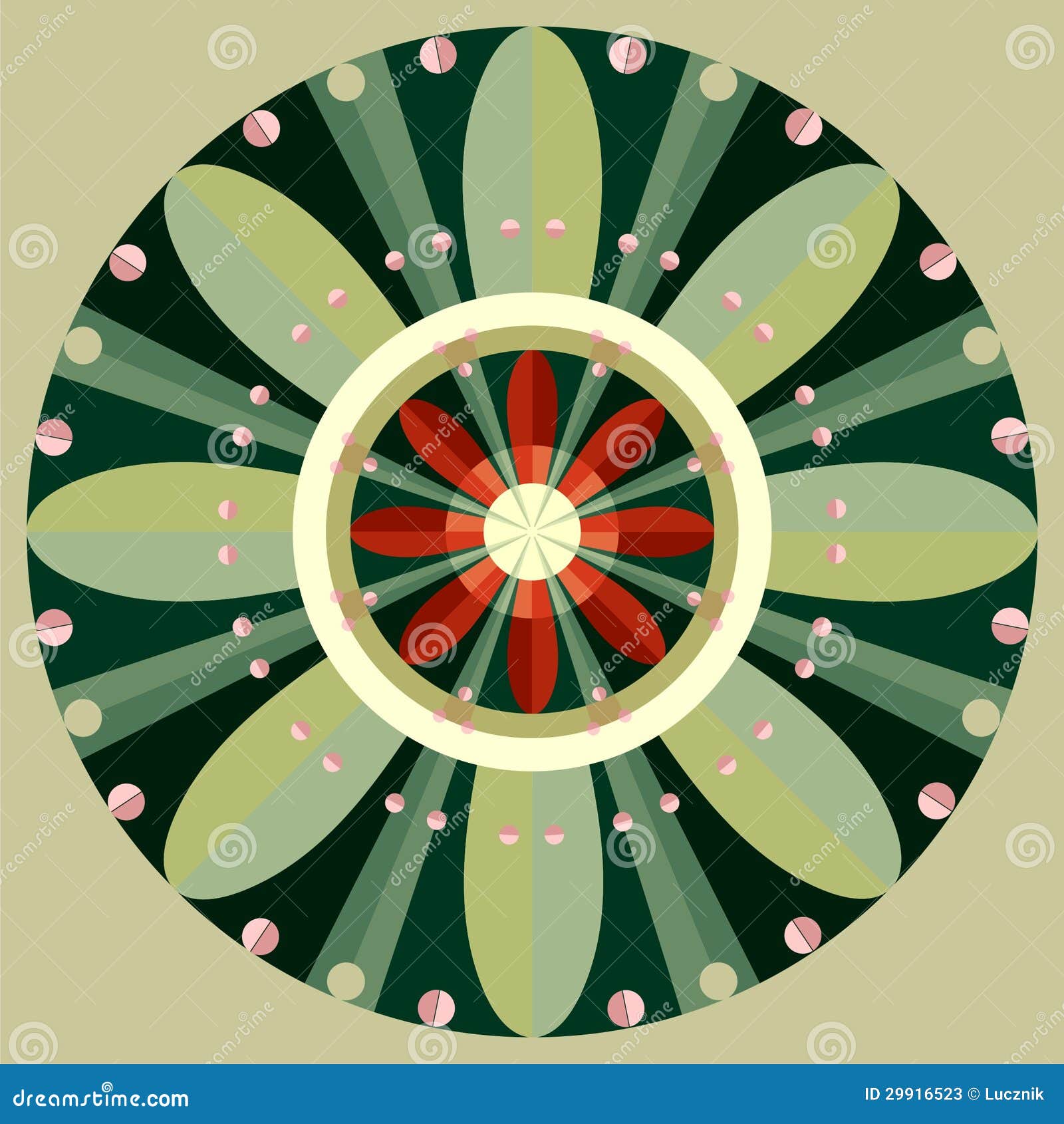 Geometric flower stock vector. Illustration of abstract - 29916523