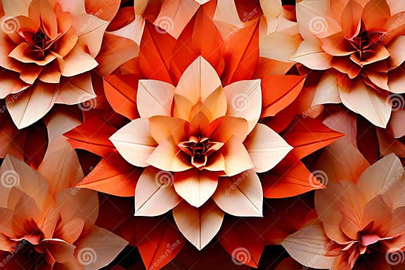 Geometric Flower Flower Petals Arranged in Geometric Patterns Stock ...
