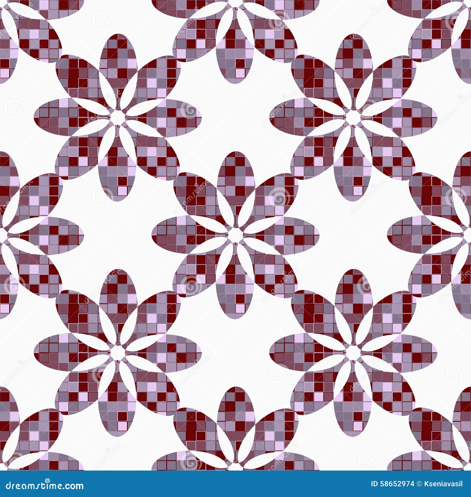 Geometric flowers seamless stock vector. Illustration of decoration ...