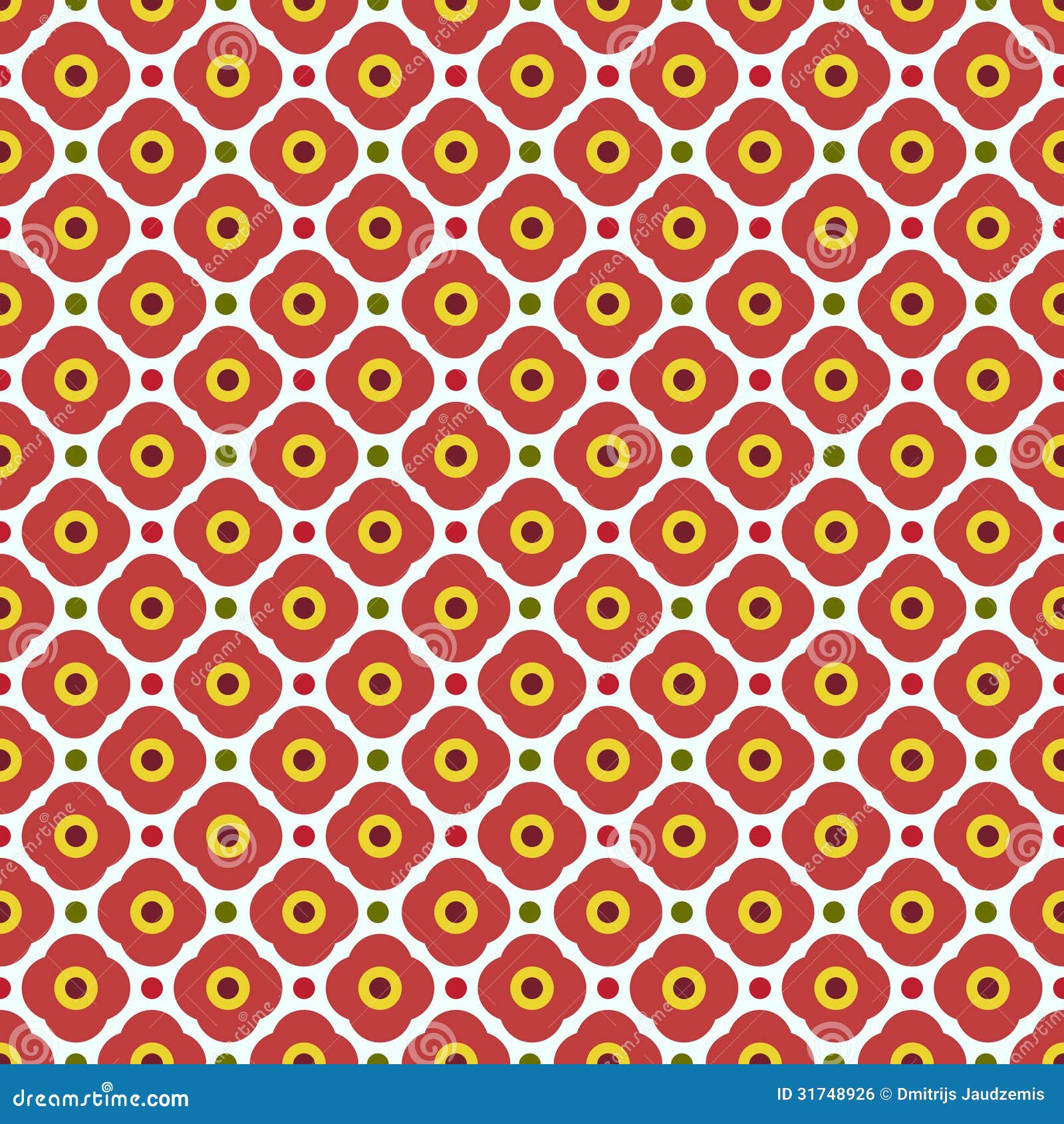 Geometric Flowers Seamless Pattern. Stock Vector - Illustration of ...