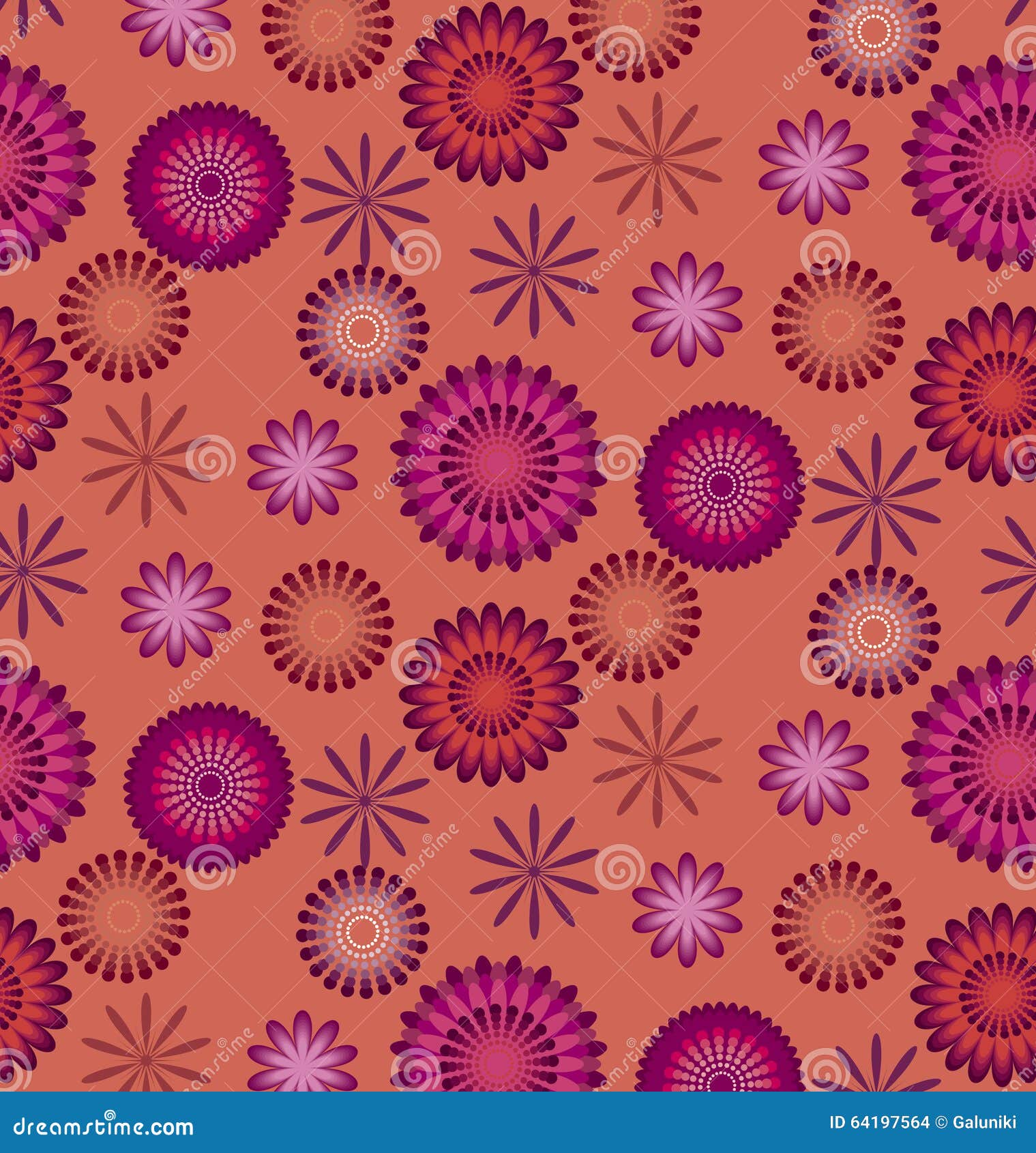 Geometric flowers stock vector. Illustration of flowers - 64197564