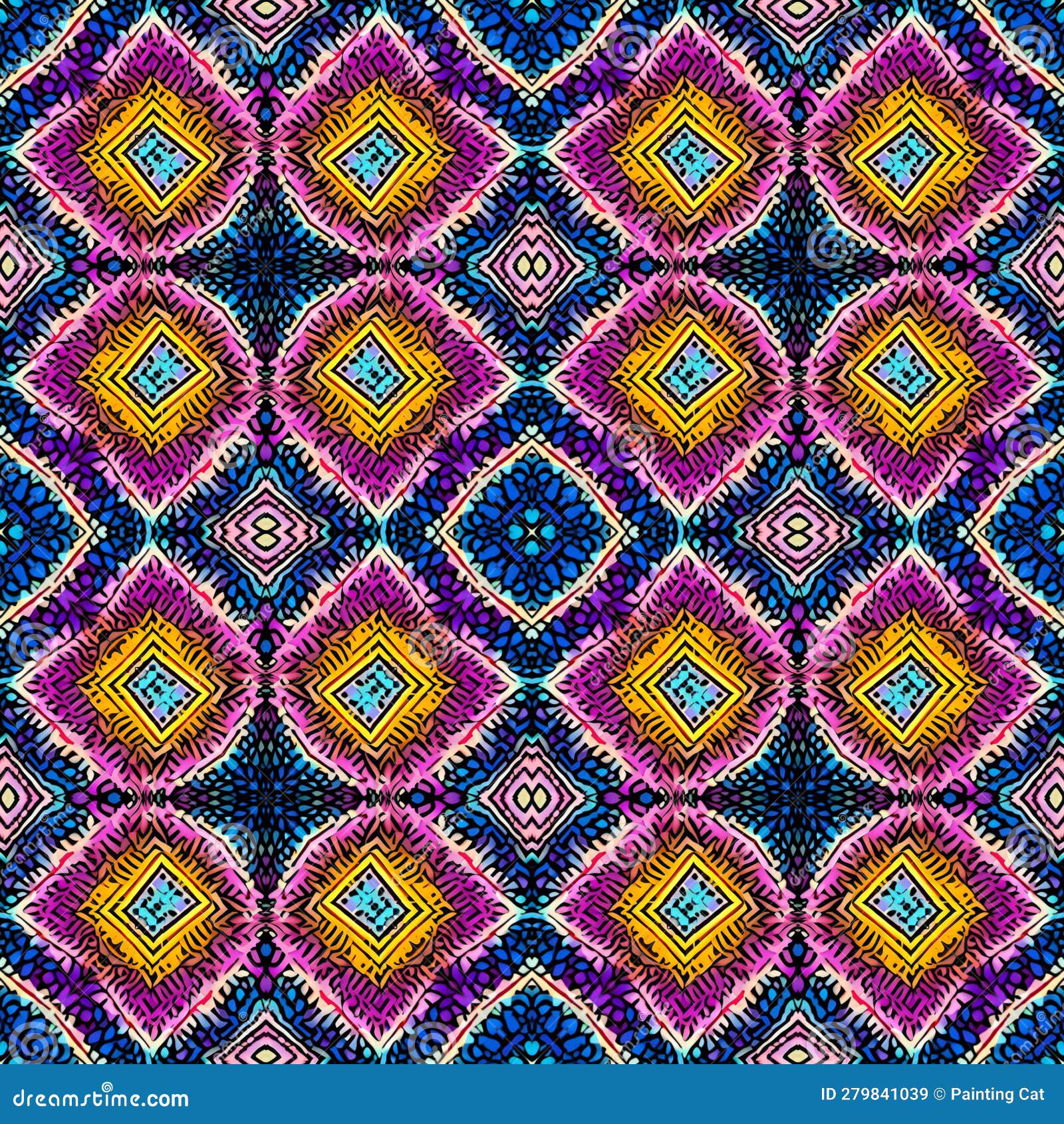 Geometric Folklore Ornament Tribal Ethnic Texture Seamless Striped