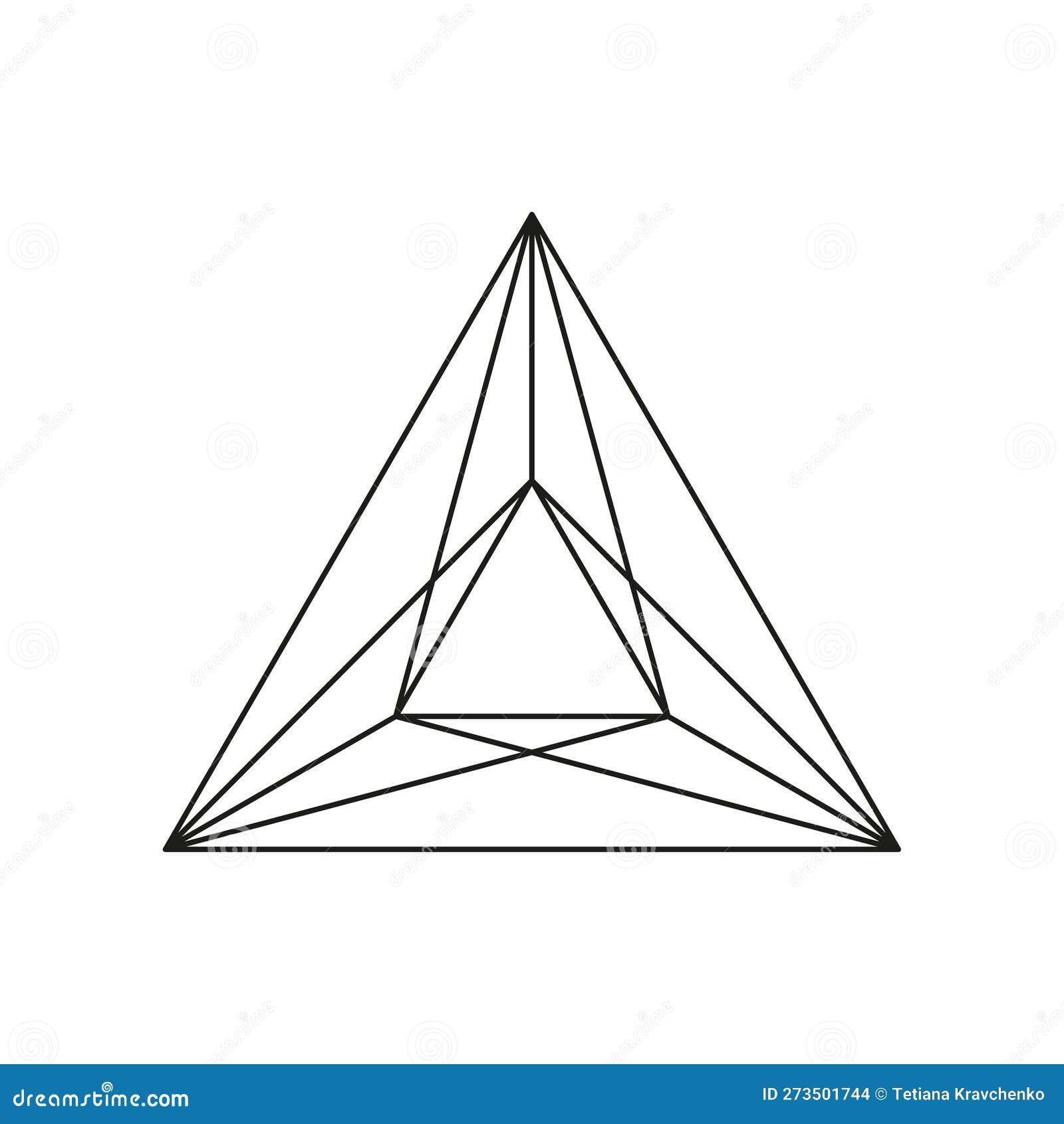 Geometric Formation in Abstract Style. Sacred Outline Geometric. Vector ...