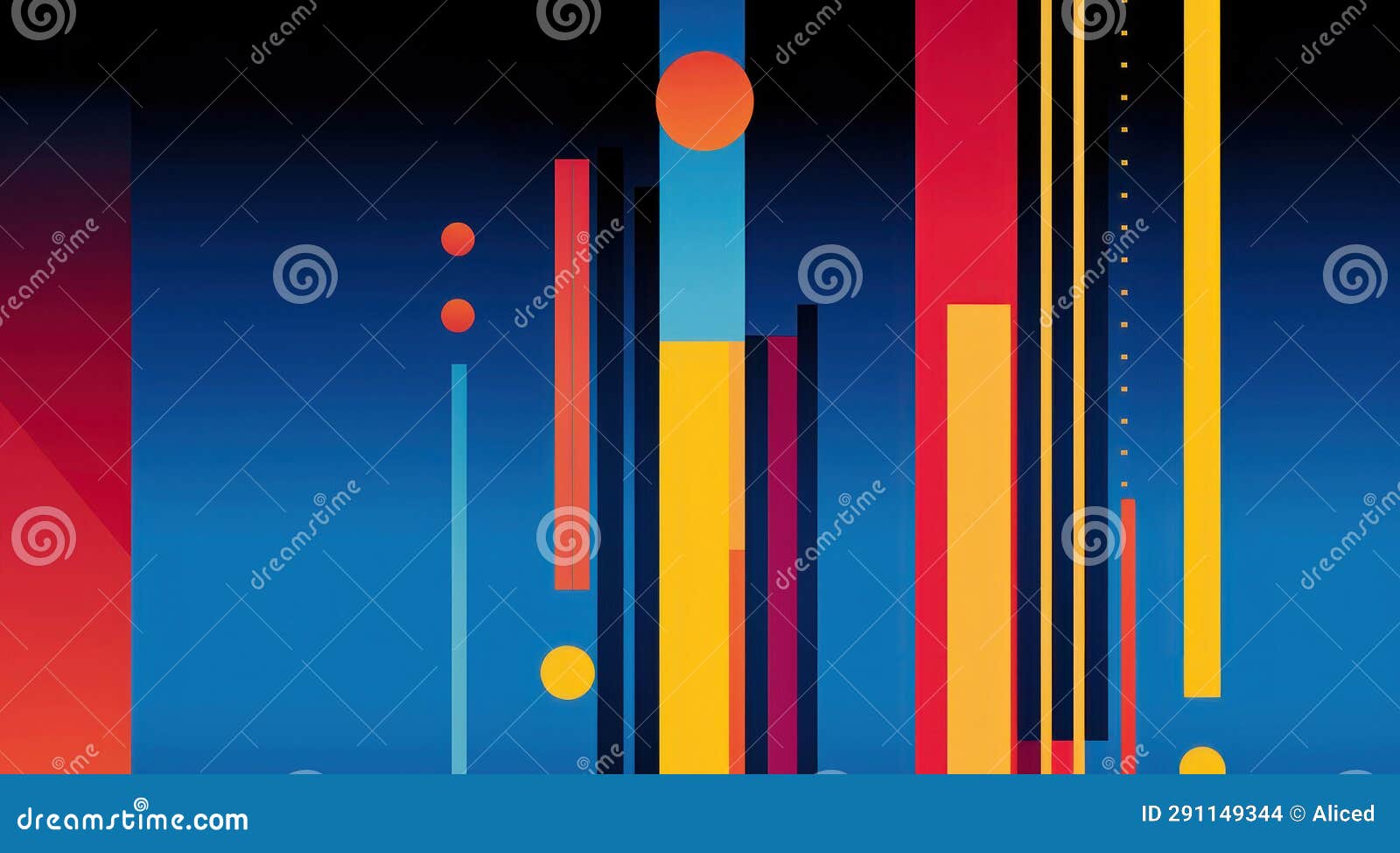 Colorful Bars and Dots Background Stock Illustration - Illustration of ...