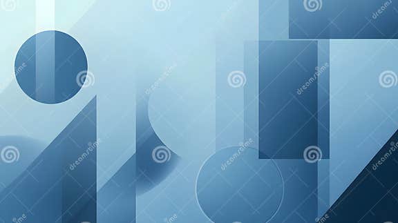 Geometric Forms in Blue Shades Create a Subtle Depth Effect Stock ...
