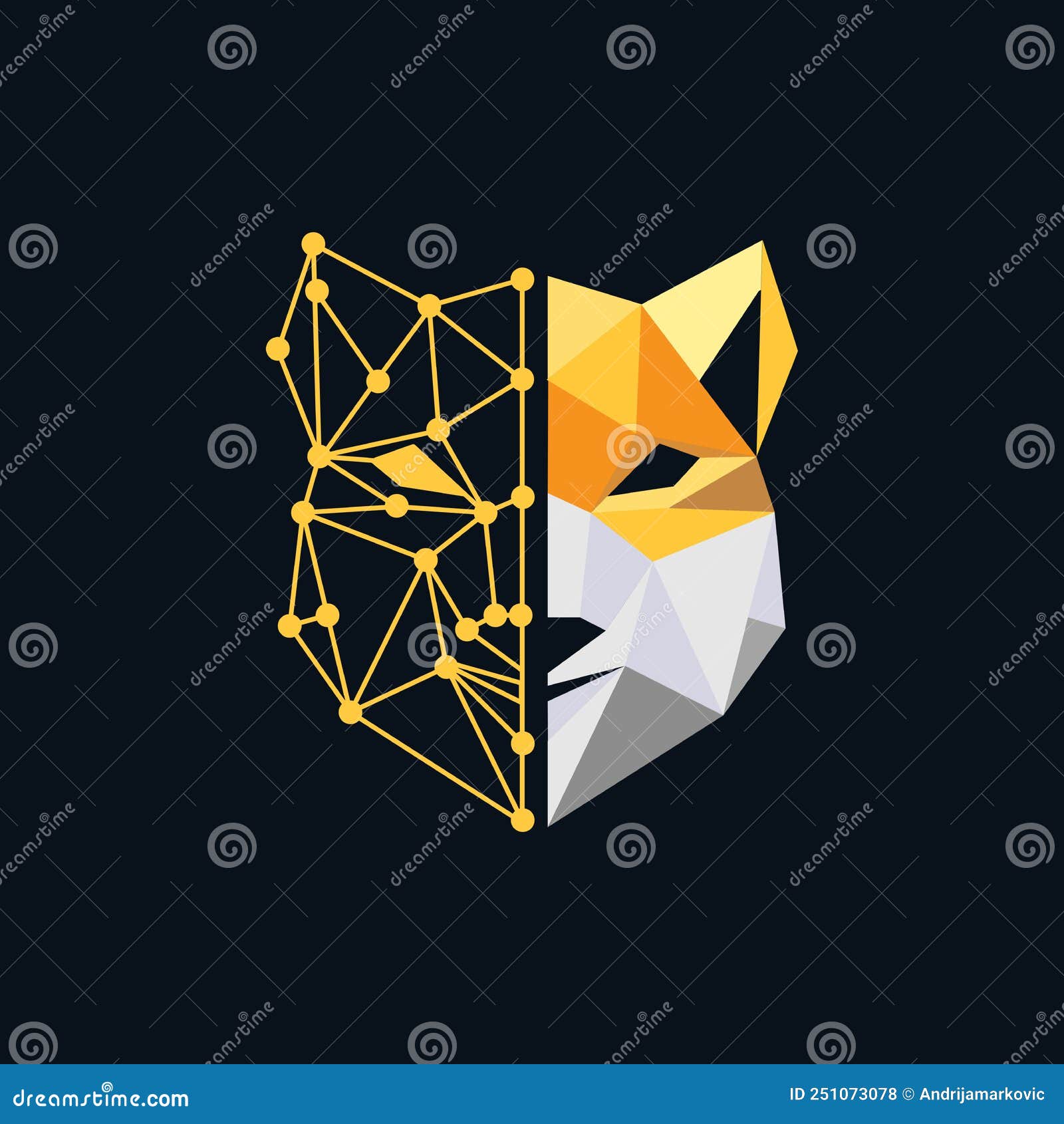 Sly Cunning Geometric Shape. Funny Cute Sneaky Character Plotting ...