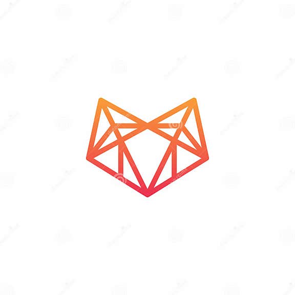 Geometric Fox Logo. Fox Icon Design. Fox Vector Illustration Stock ...