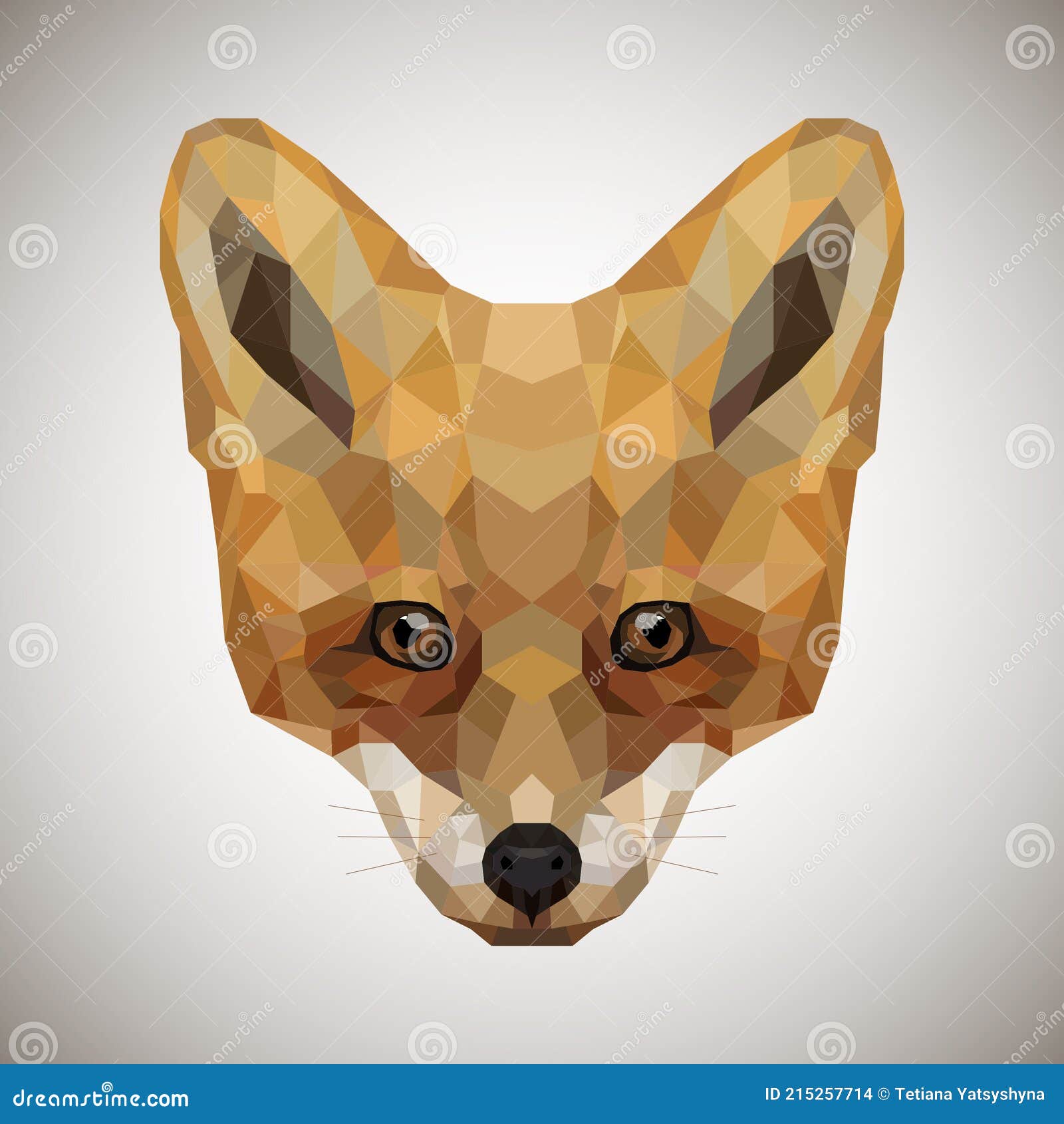 Geometric Fox Logo. Vector Illustration Background in Flat Design Style ...