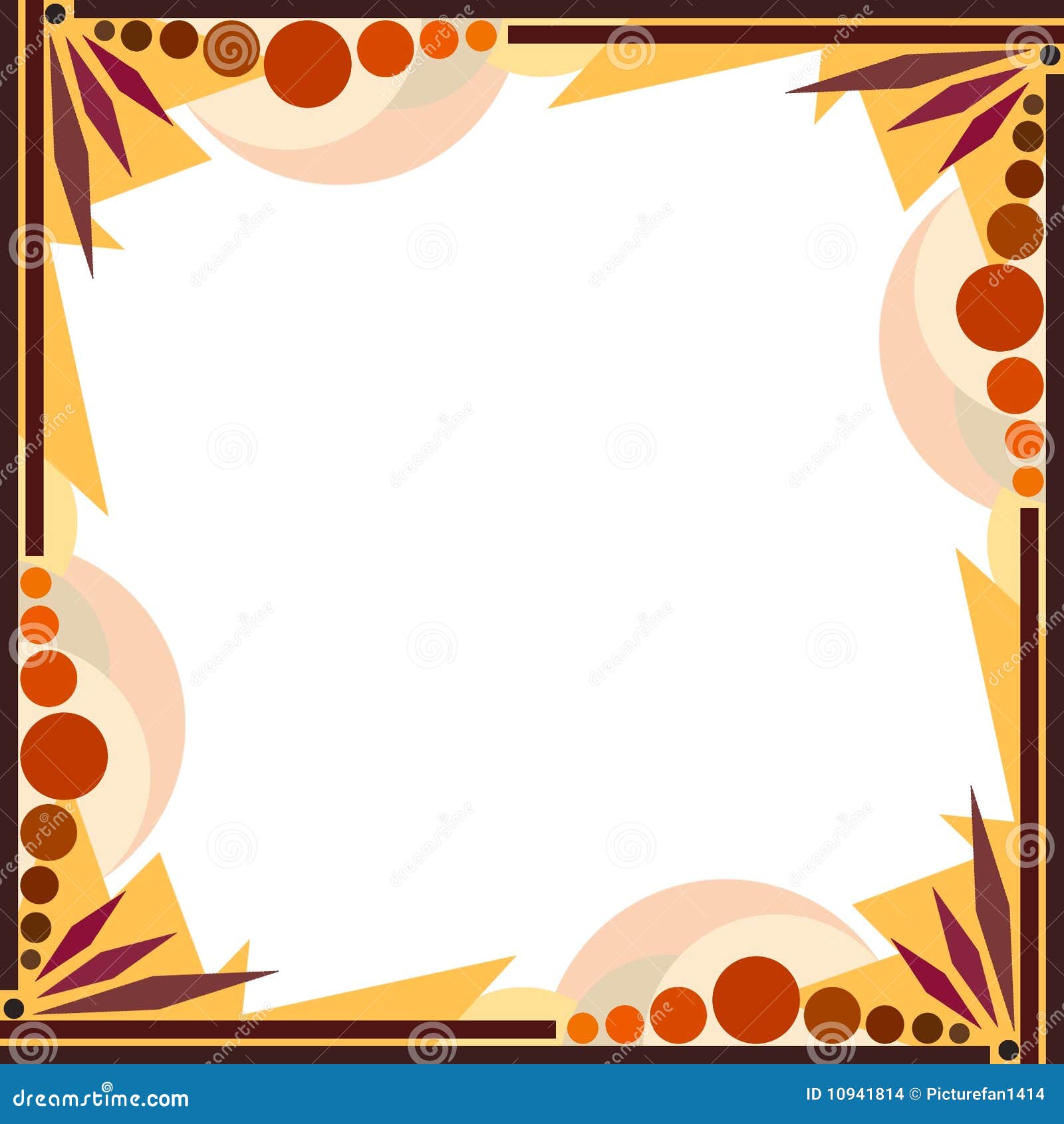 Geometric Frame Brown stock illustration. Illustration of decorative ...