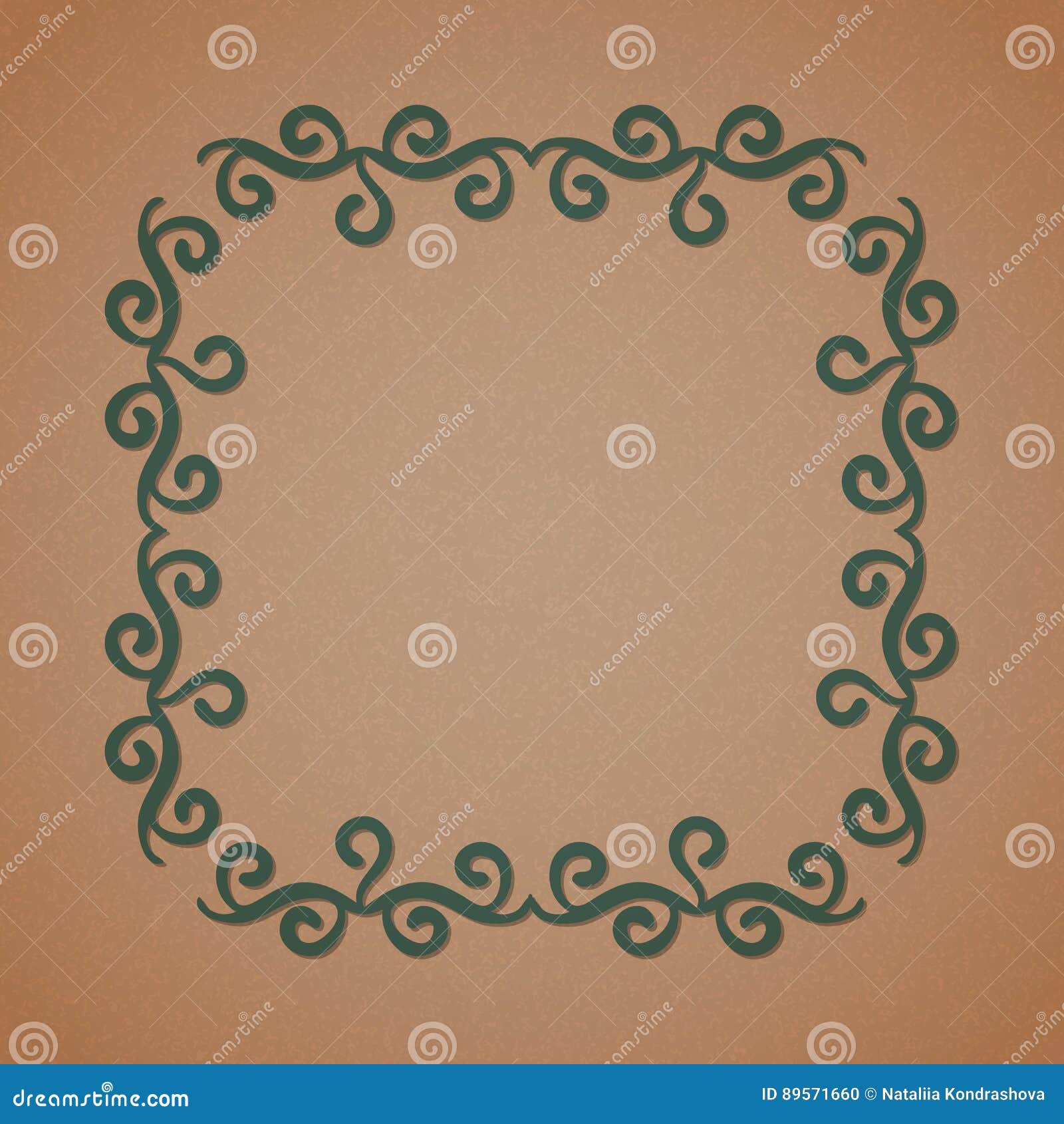 Geometric Frame Monogram Design Stock Vector - Illustration of card ...