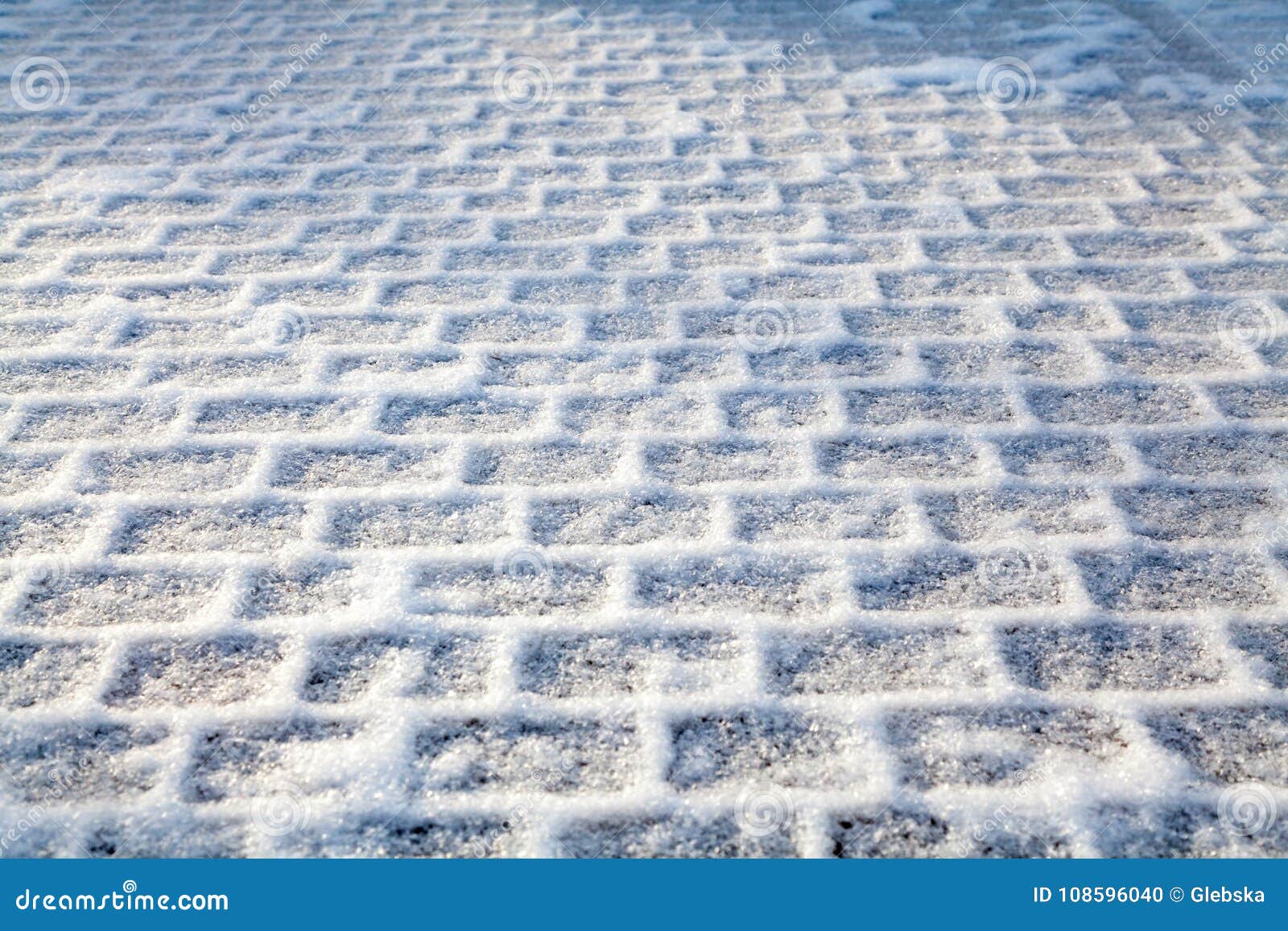 Geometric Frost in Winter Yard Stock Photo - Image of february, snow ...