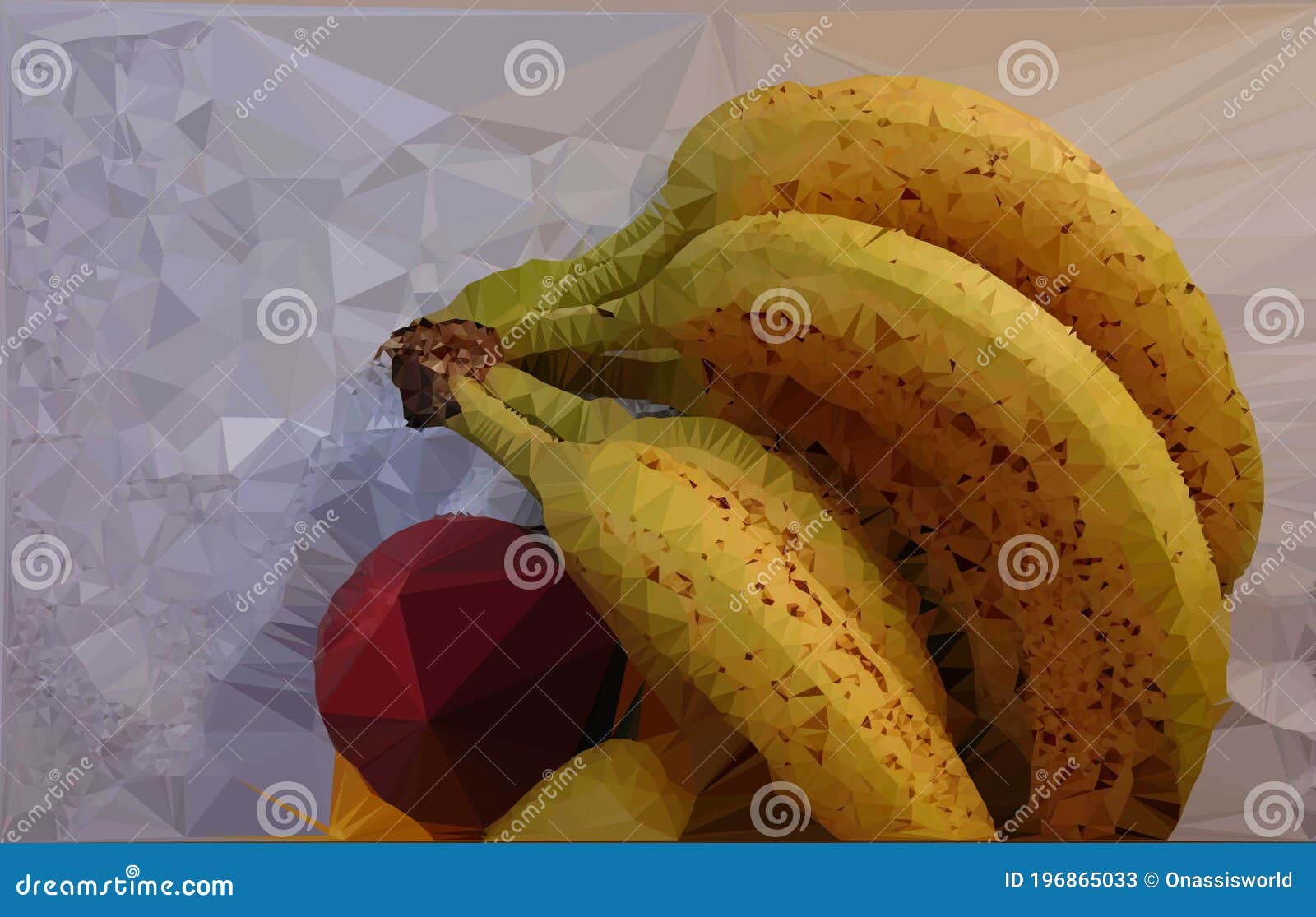 Geometric Fruit Banana Abstract Drawing Stock Image - Image of fruit ...