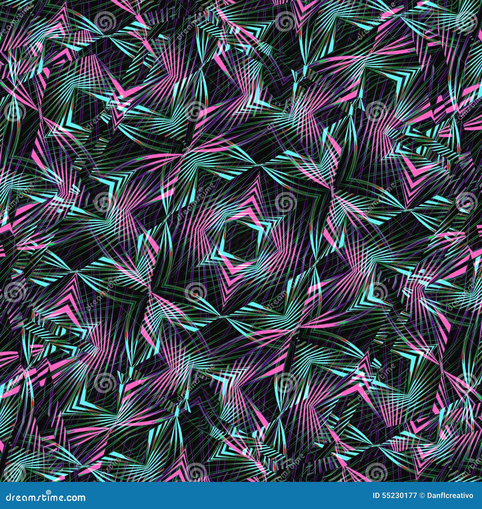 Geometric Futuristic Dynamic Pattern Stock Illustration - Illustration ...