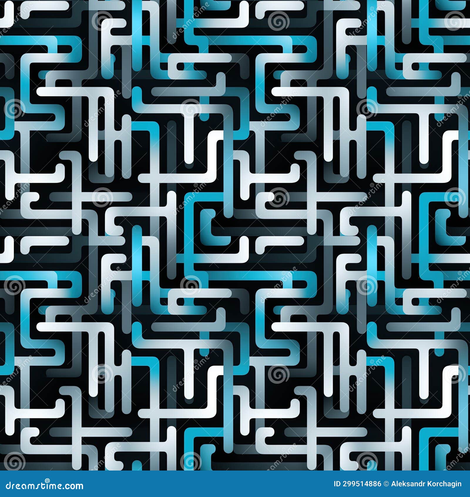 Geometric Futuristic Seamless Pattern with Lines on Background Stock ...
