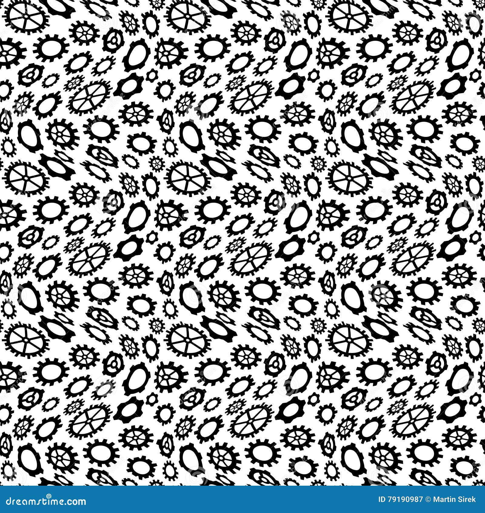 Geometric Gear Black and White Graphic Design Cog Wheel Pattern Stock ...