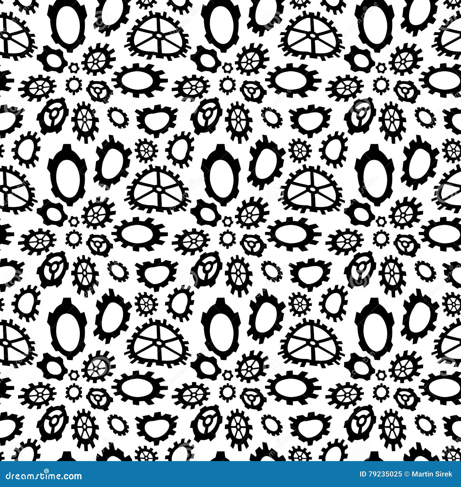 Geometric Gear Black and White Graphic Design Cog Wheel Pattern Stock ...