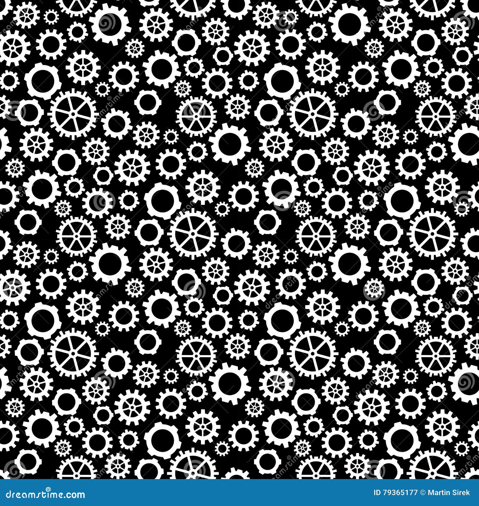 Geometric Gear Black and White Graphic Design Cog Wheel Pattern Stock ...