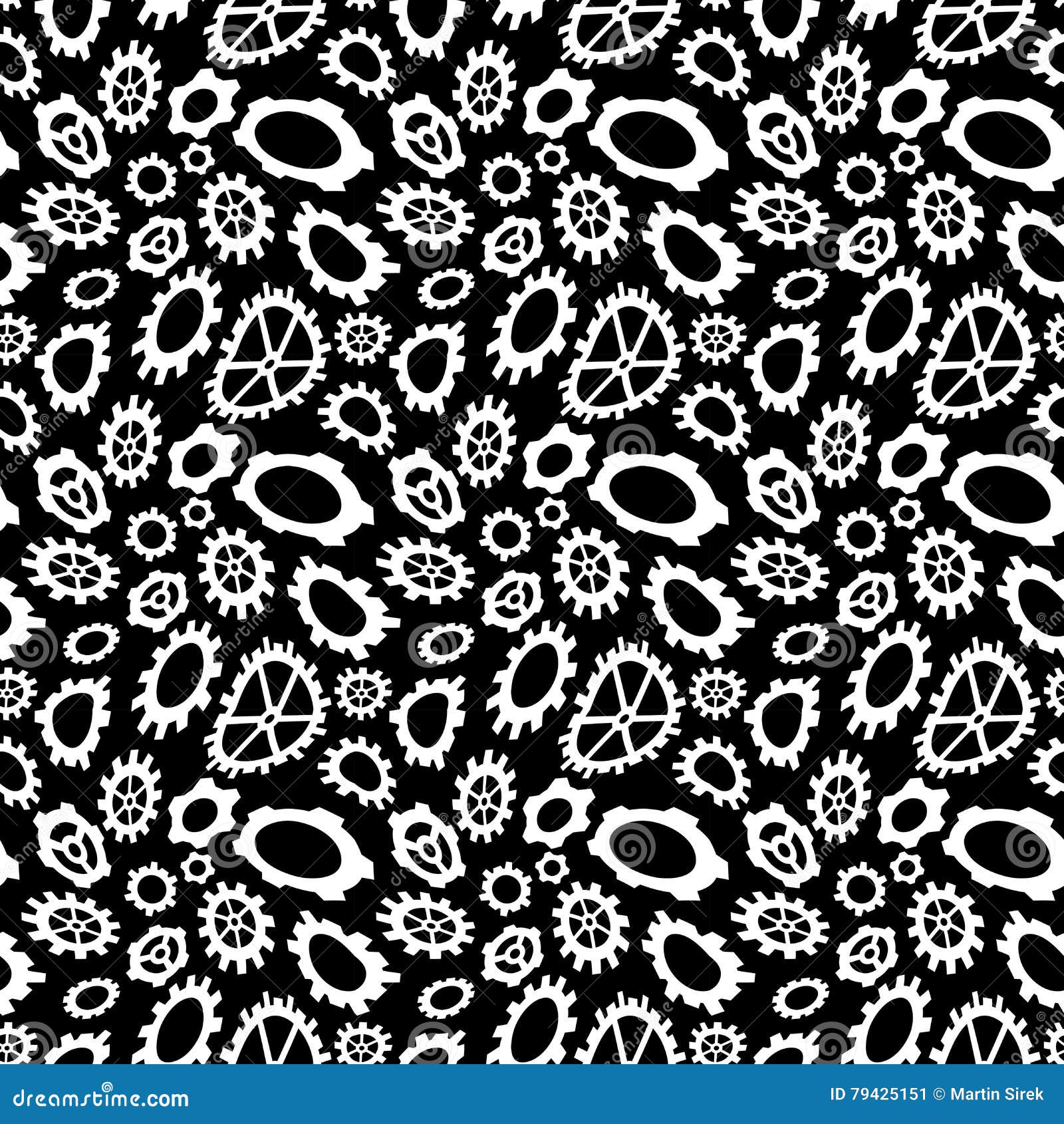 Geometric Gear Black and White Graphic Design Cog Wheel Pattern Stock ...